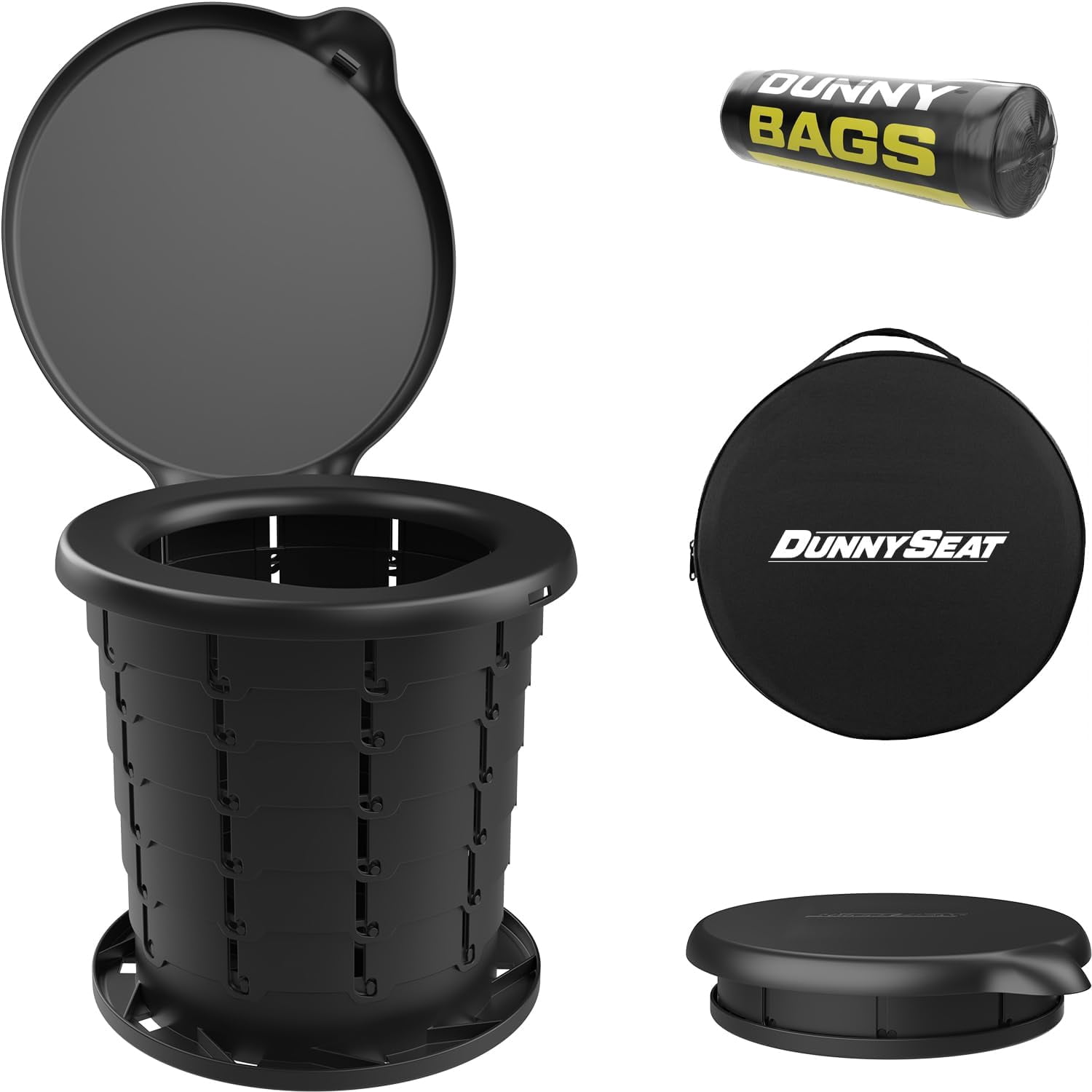 Retractable Portable Toilet - Collapsible Bucket, Adjustable Height and ...