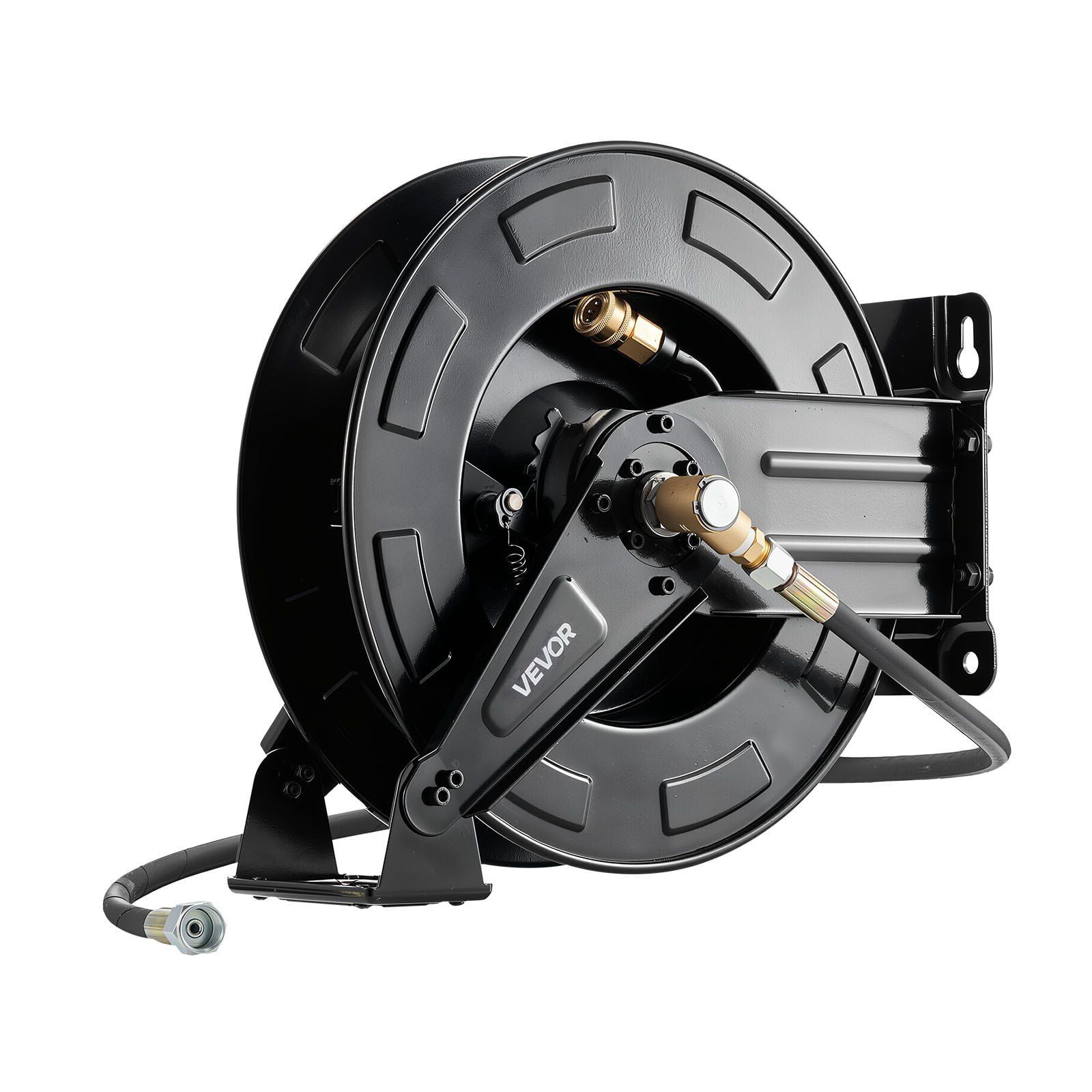 Retractable Pressure Washer Hose Reel, 50 ft Heavy-Duty 4000 PSI Steel ...