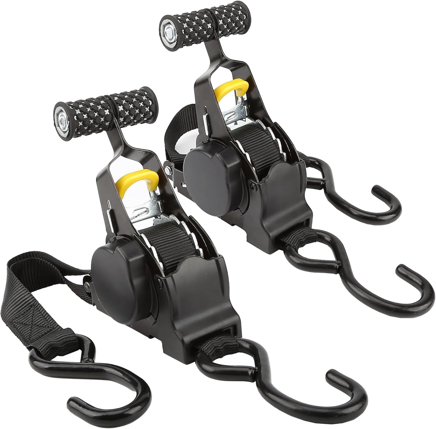 Retractable Ratchet Straps - Self Retracting Tie Down Straps with 10 FT ...