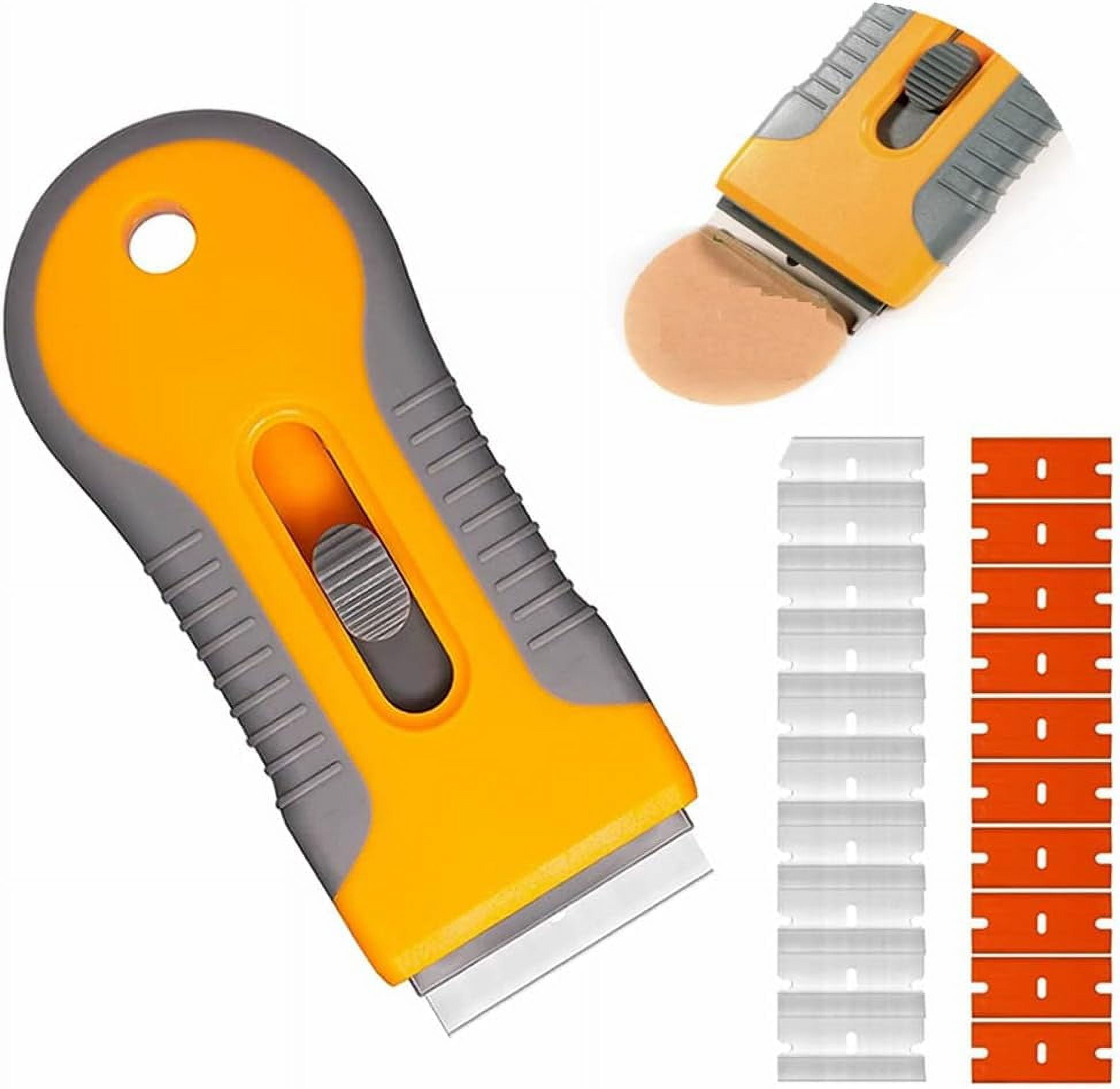 Retractable Razor Blade Scraper,Double Edge Plastic Scraper Tools Kit ...