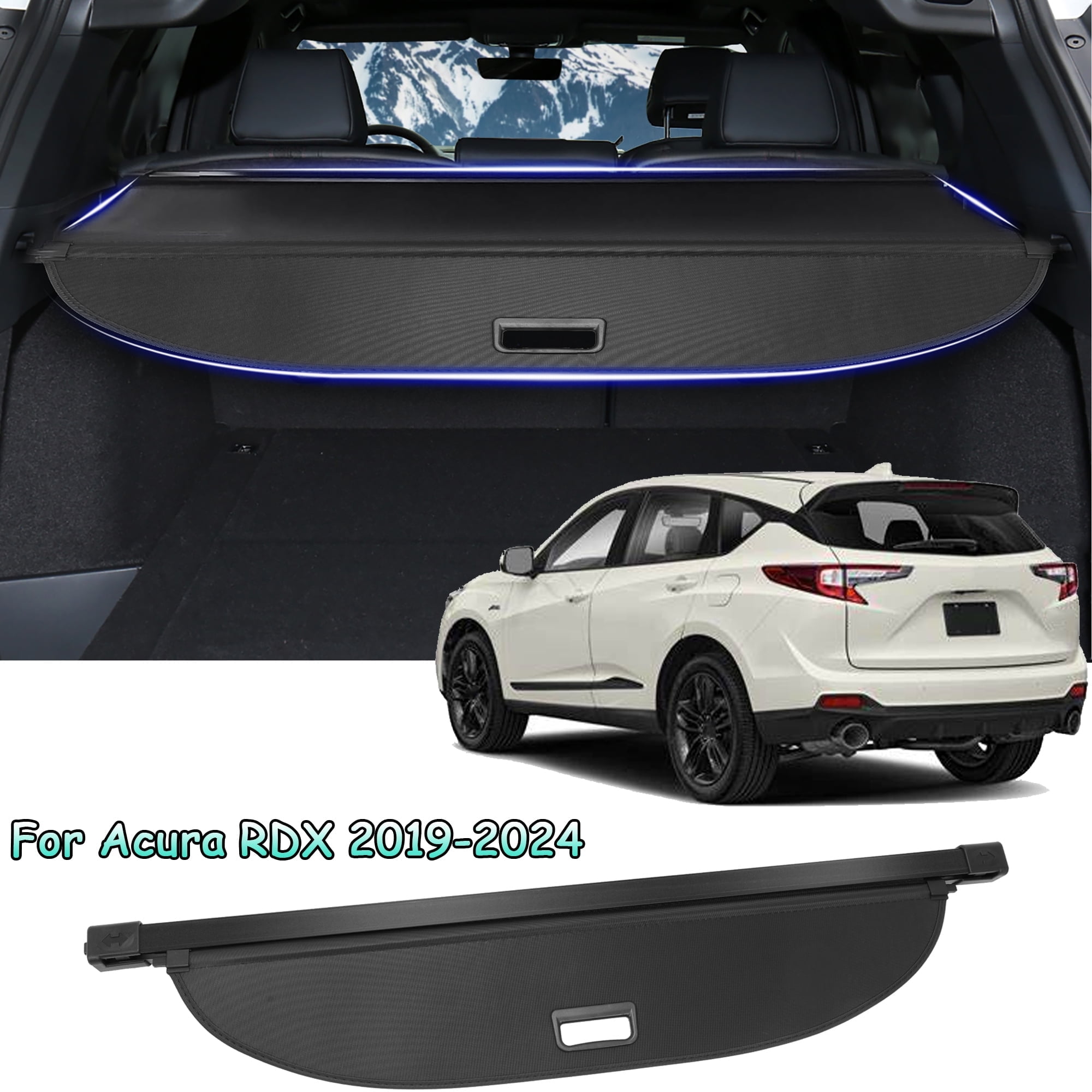 Retractable Rear Trunk Cargo Cover Fits 2019-2024 Acura RDX Luggage ...