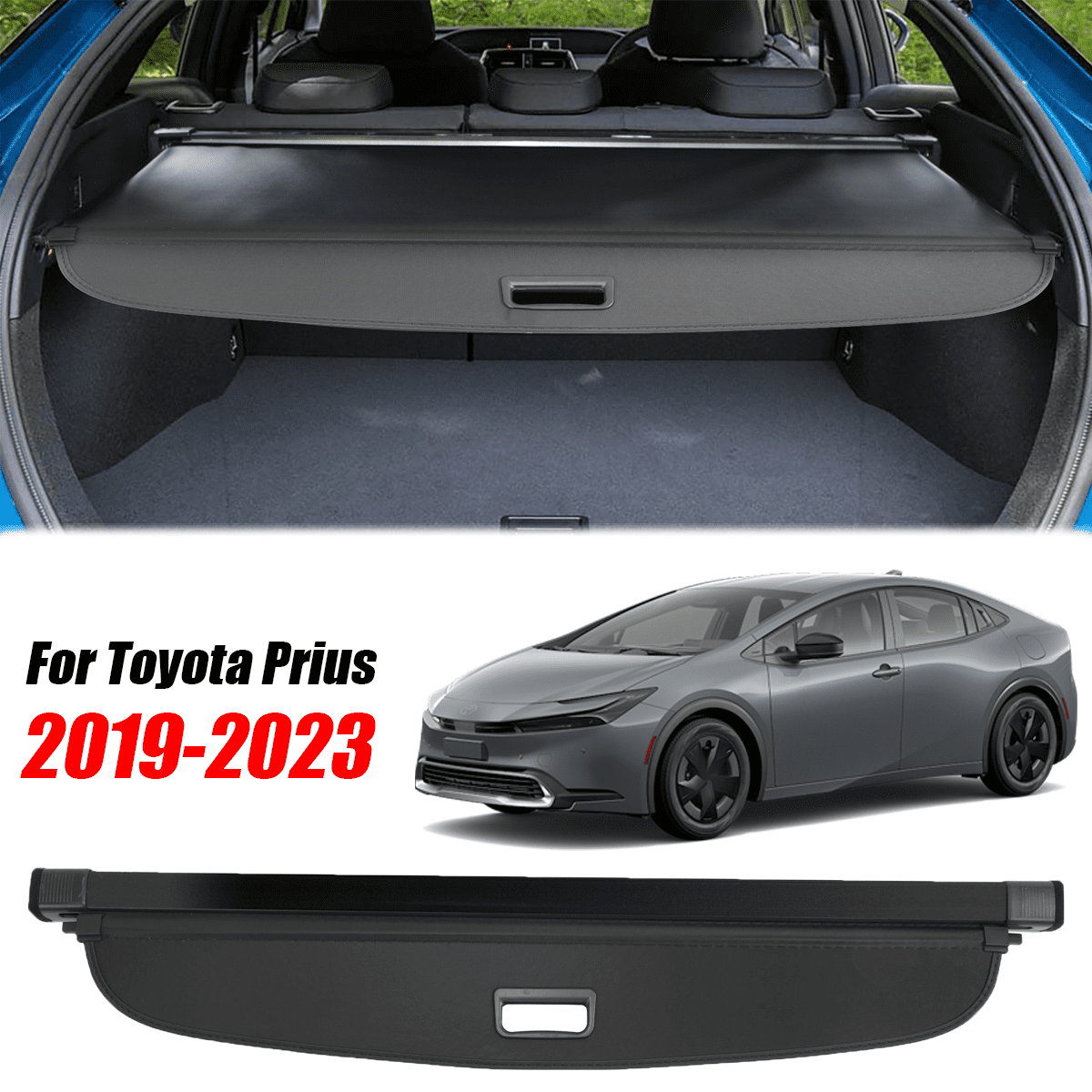Retractable Rear Trunk Cargo Cover For 2019-2023 Toyota Prius Luggage ...