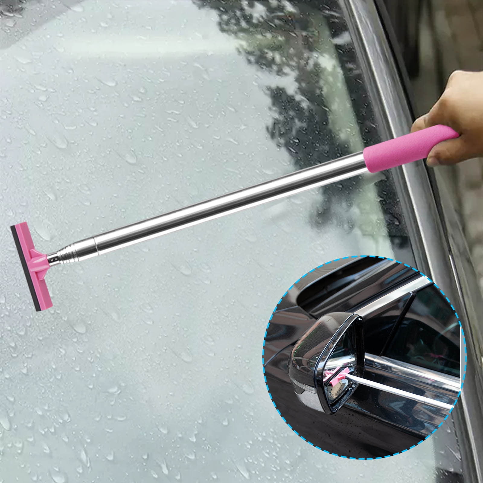 Retractable Rearview Mirror Wiper,Car Wash Glass Cleaner,Quick ...