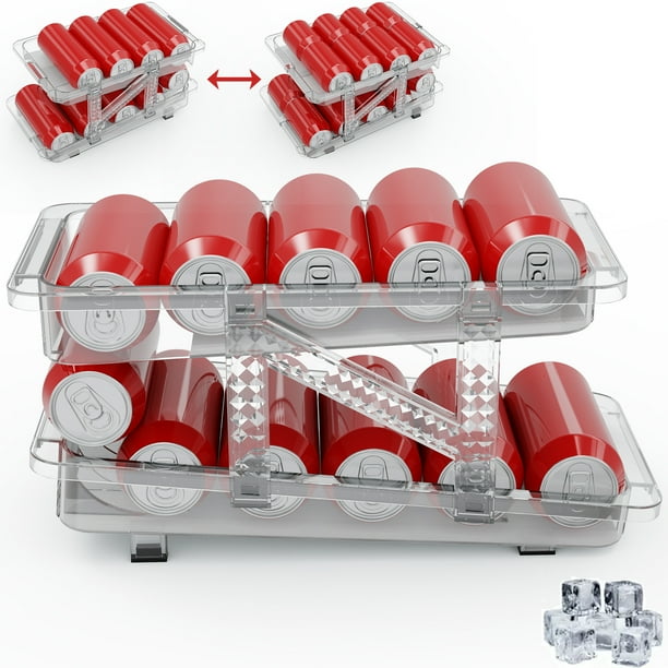 Retractable Refrigerator Organizer Bins Can Dispenser Storage Organizer ...