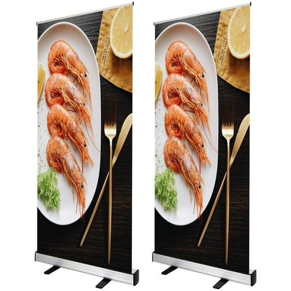 Retractable Roll Up Banner Stand 60x80 Inches Portable Advertising ...