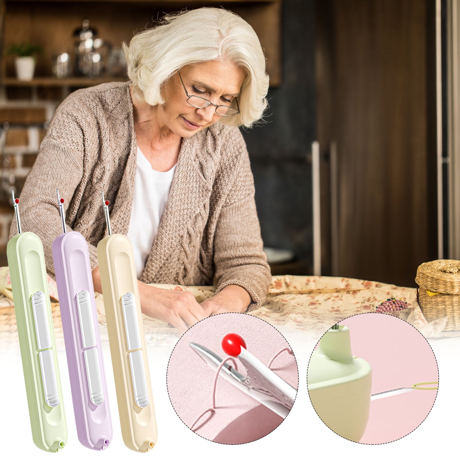 Retractable Seam Ripper Thread Guide Tool for Sewing Quick Threading ...