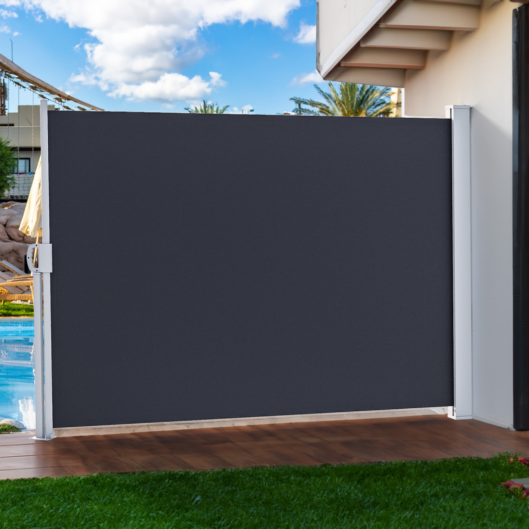 Retractable Side Awning 118''X 70'', Folding Privacy Screen Privacy ...