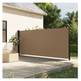 Retractable Side Awning 197" Taupe Polyester Outdoor Privacy Screen Sun ...