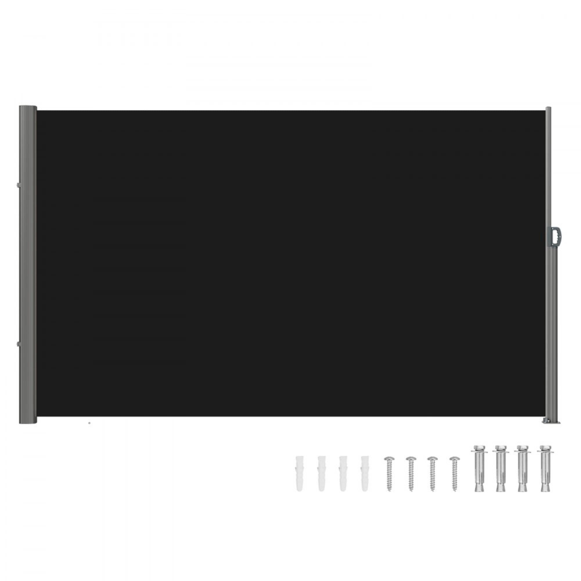 Retractable Side Awning 63x118 - Aluminum Rust-Proof Screen, Folding ...