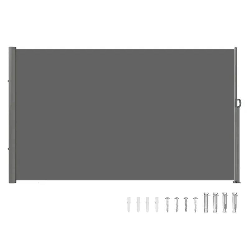 Retractable Side Awning, Full Aluminum Rust-Proof Outdoor Privacy ...