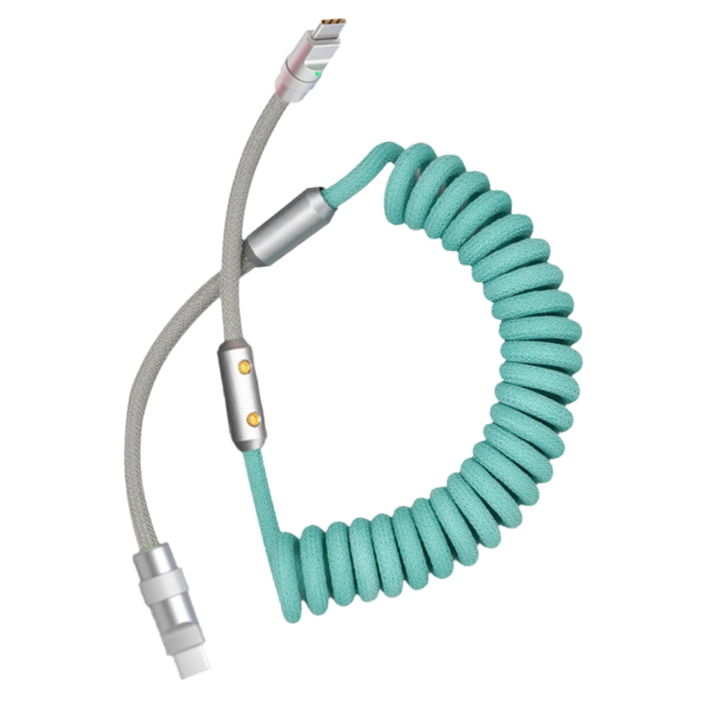 Retractable Spring Cable, 120W USB C Rapid Charging Cable For Type C ...