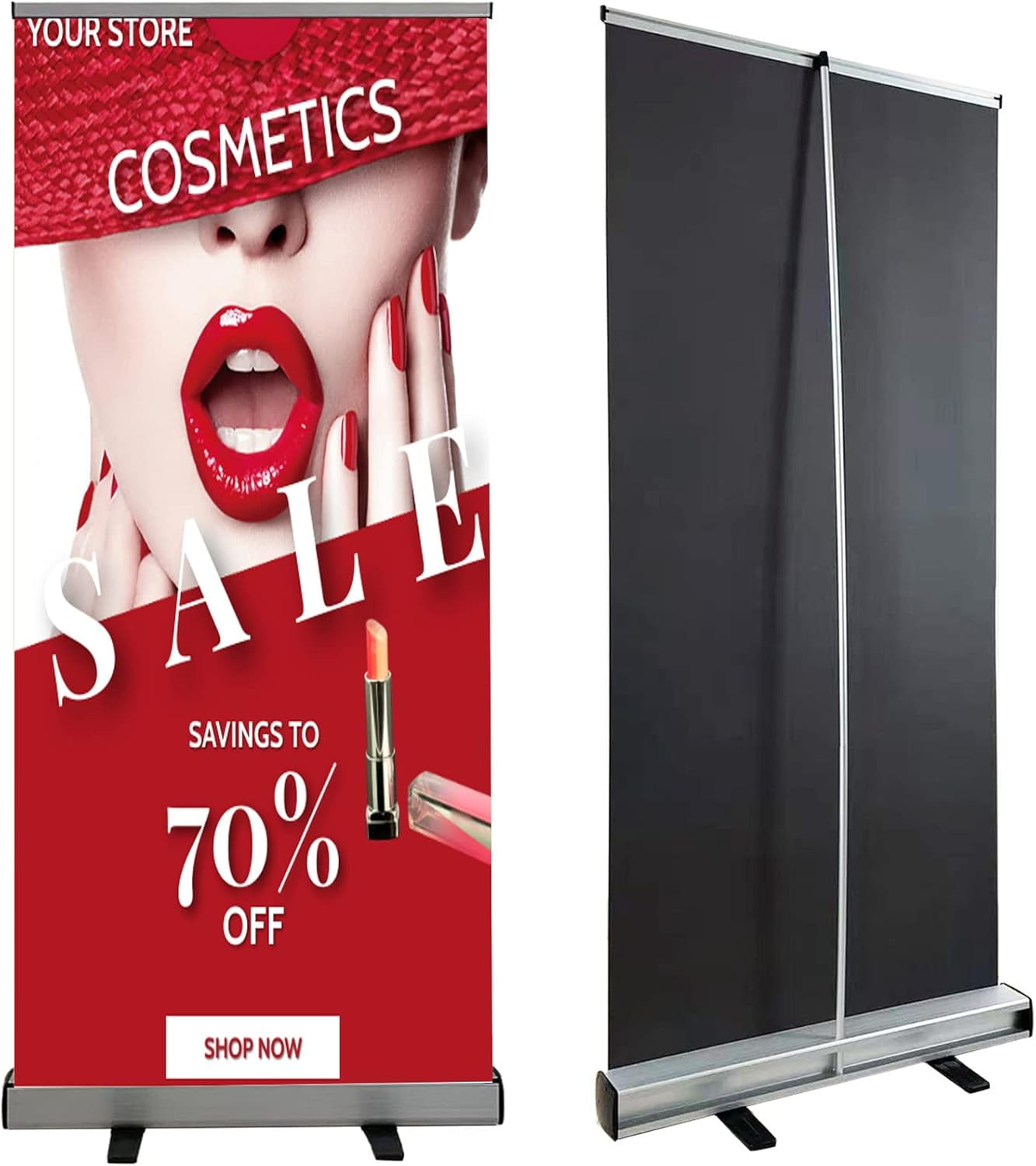 Retractable Stand Roll Up Stand 31½''x 72'' Advertising Display Stand ...