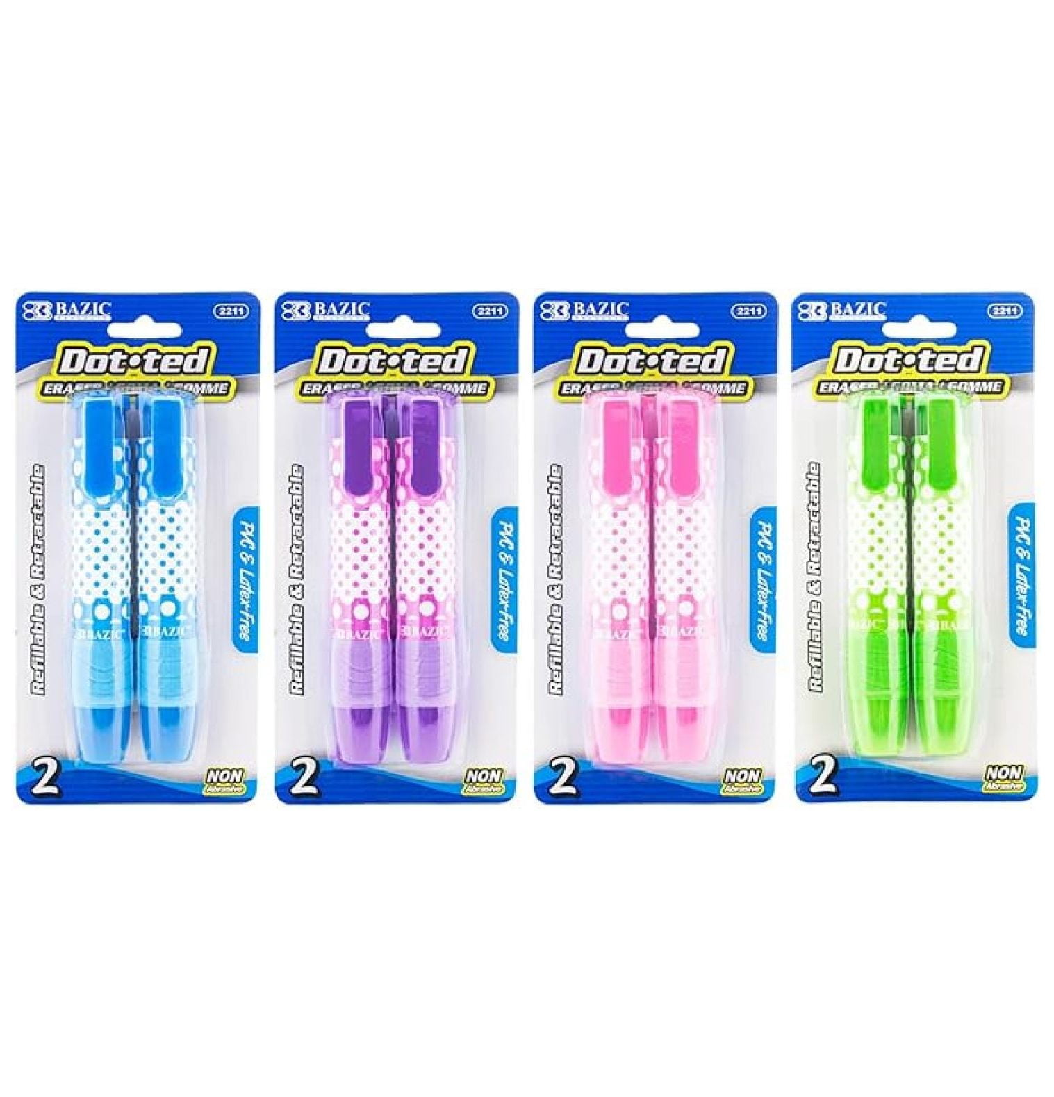 Retractable Stick Erasers Dot.ted, Mechanical Pencil Eraser, Large Size ...