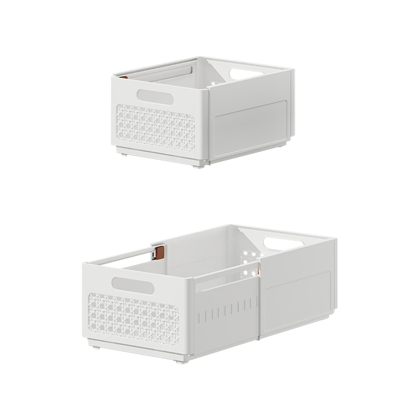 Retractable Storage Bins, Expandable Stackable Organization with Handle ...