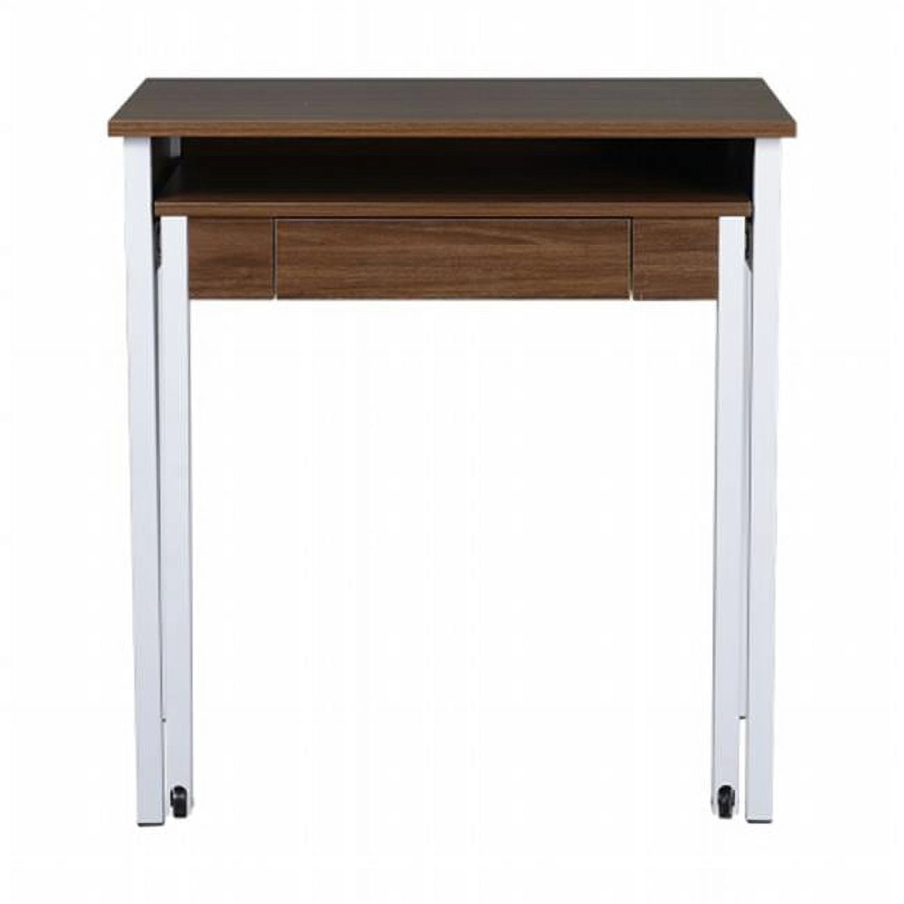 Retractable Student Desk with Storage - Walnut - Walmart.com