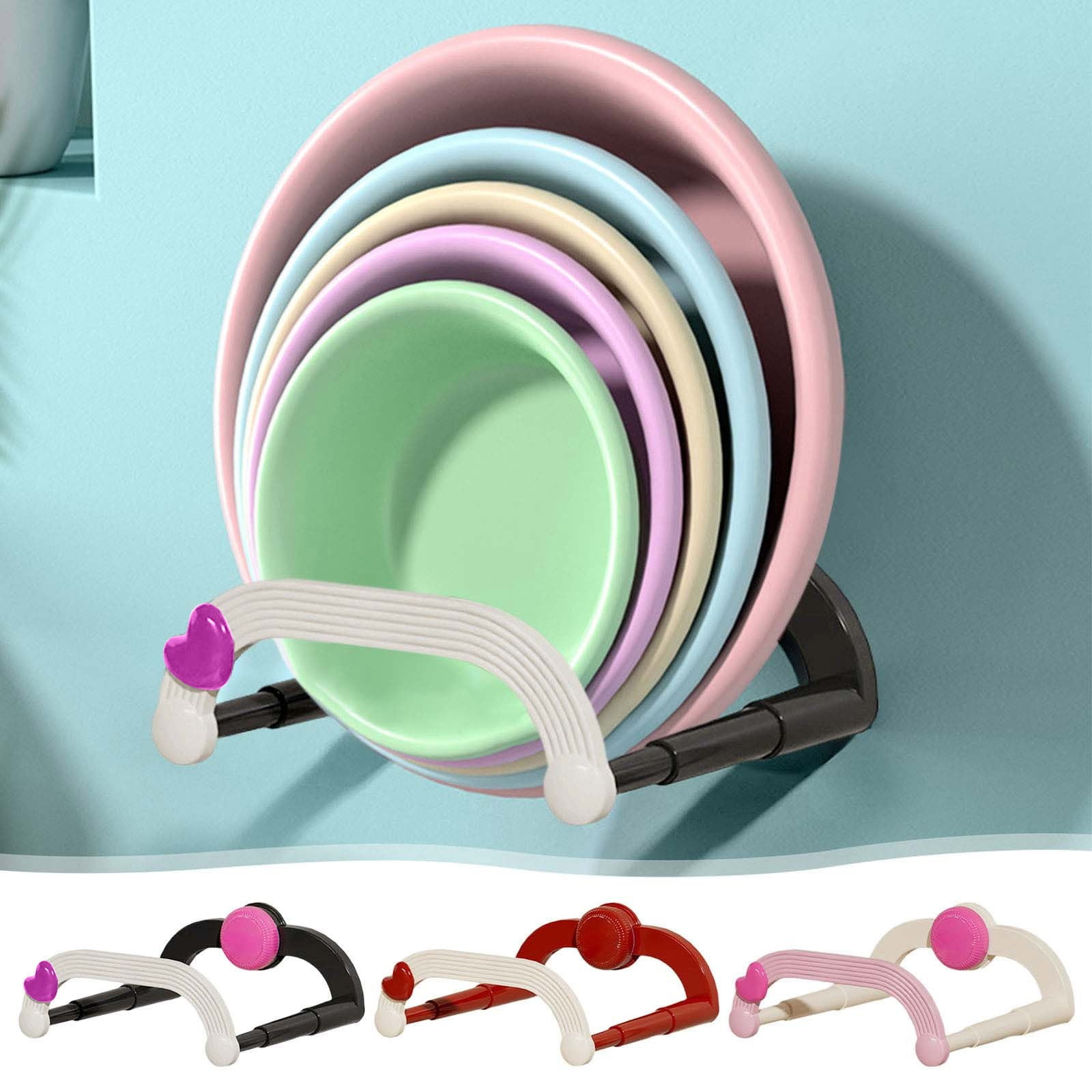 Retractable Suction Cup Pot Rack for Kitchen Utensils and Cookware with ...