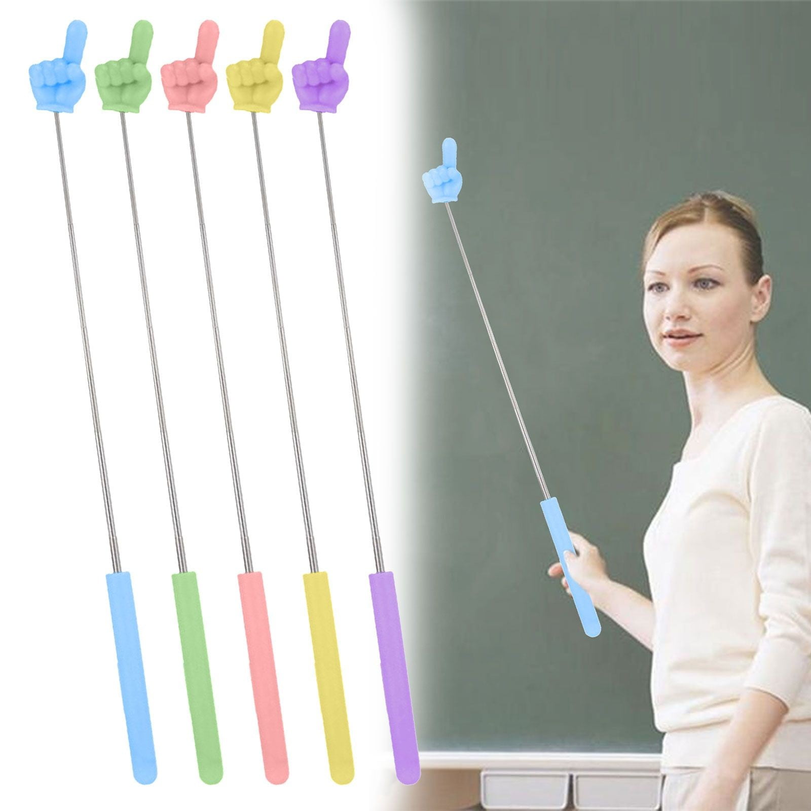 Retractable Teacher Pointer Extendable Handheld Finger Stick for ...