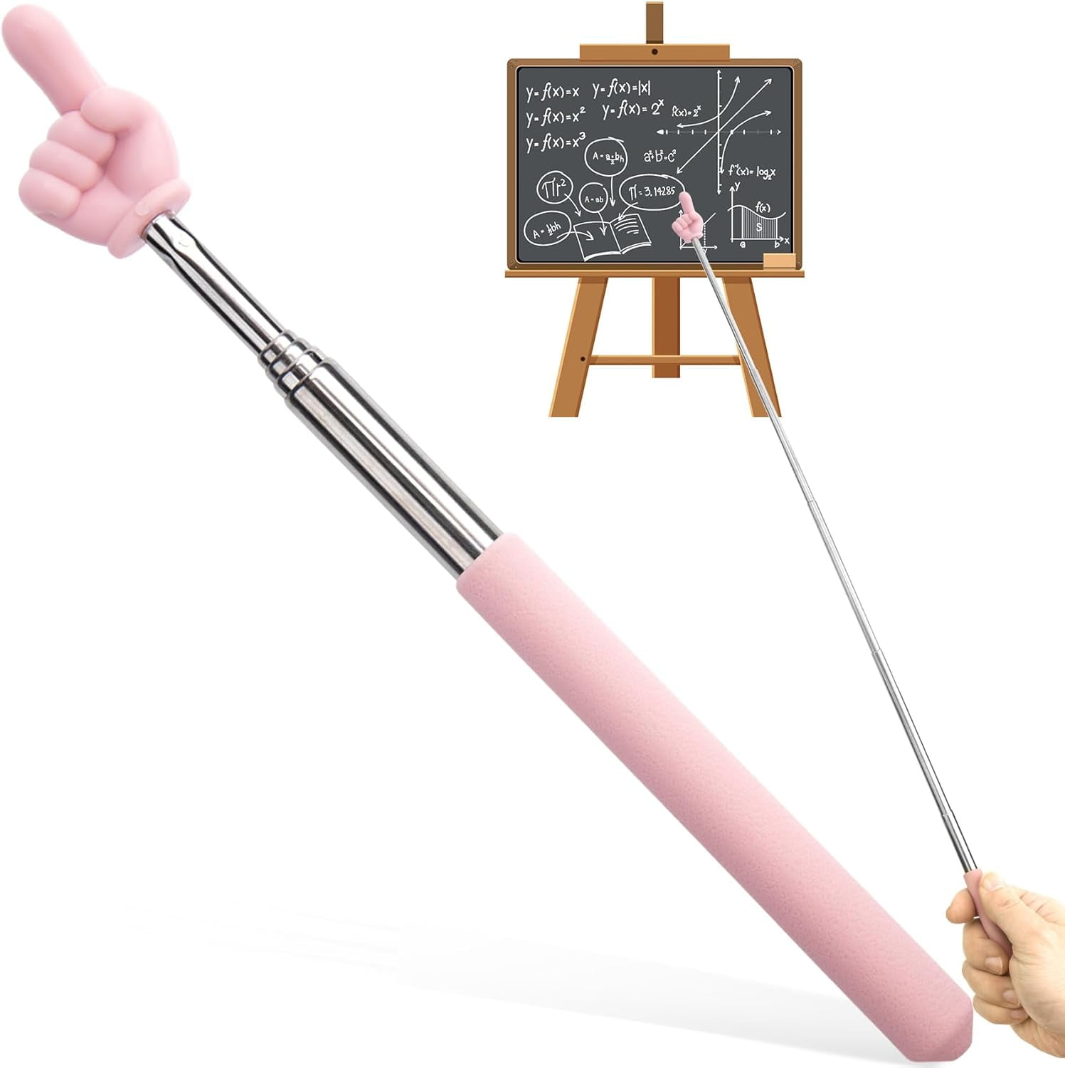 Retractable Teacher Pointer Stick, Hand Pointer Stick, Student Finger Pointing Stick, Extendable ...