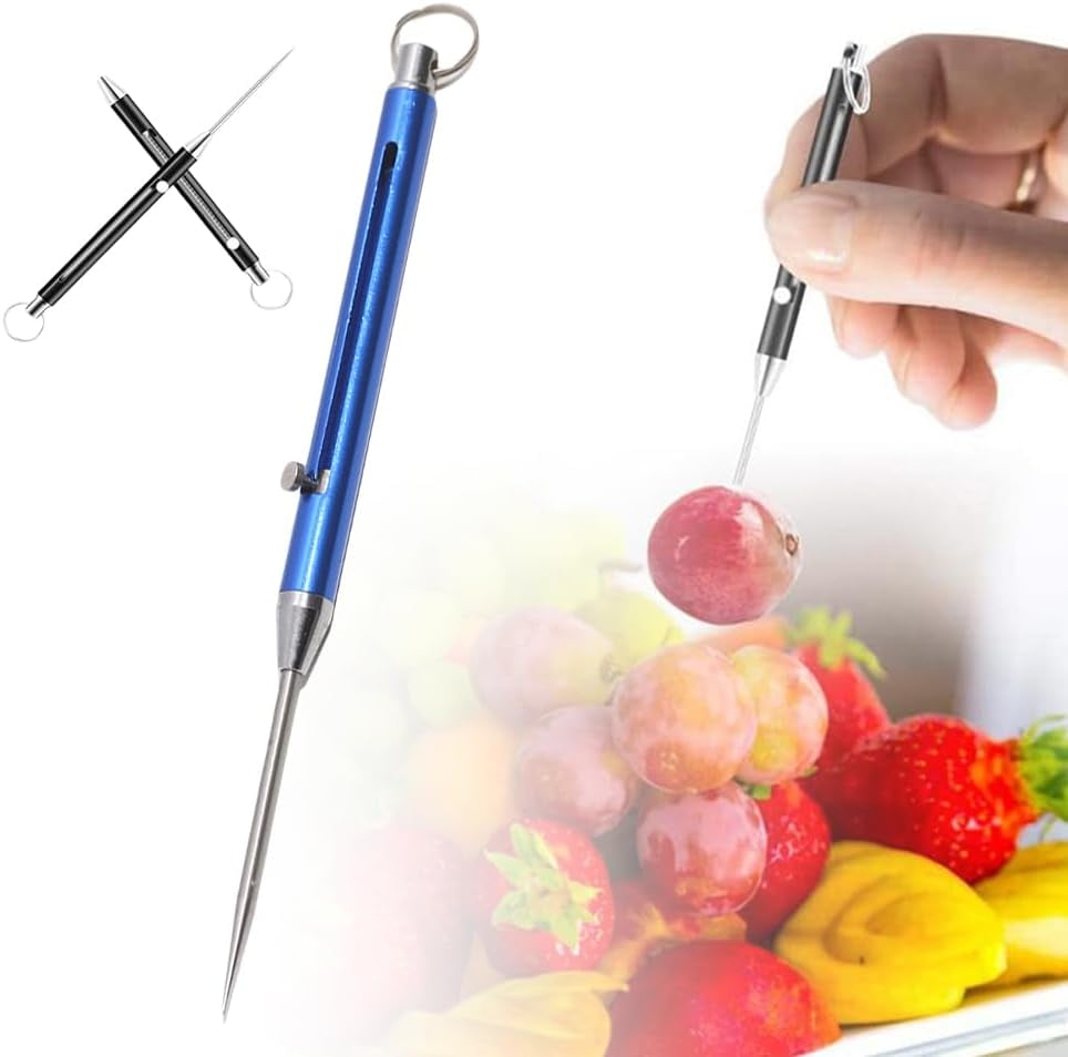 Retractable Titanium Toothpicks, 2024 New Keychain Titanium Telescopic ...