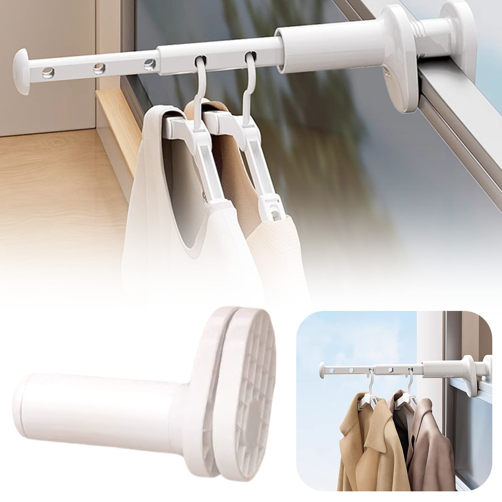 Retractable Travel Drying Rack, Over The Door Foldable Clothes Hanger ...