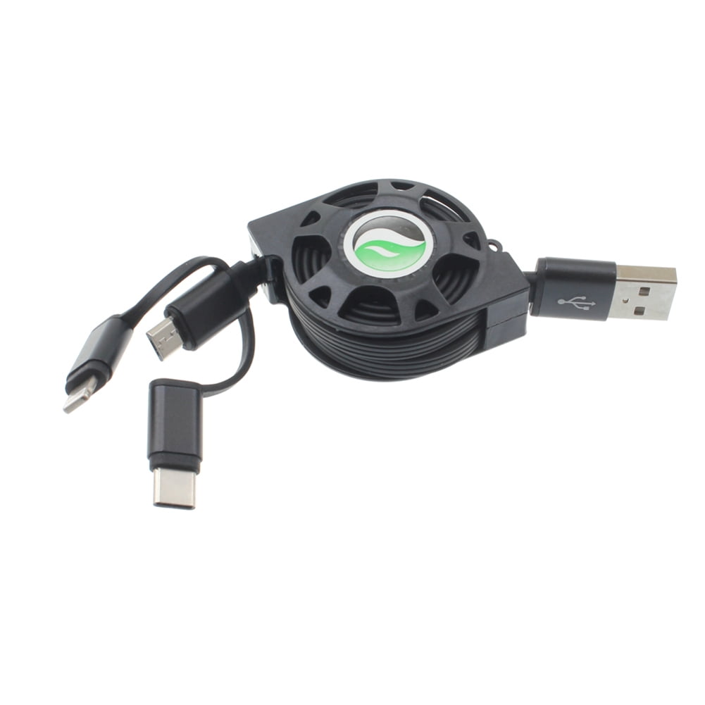 Retractable USB Cable for Cricket Debut Smart - Charger Power Cord 3-in ...