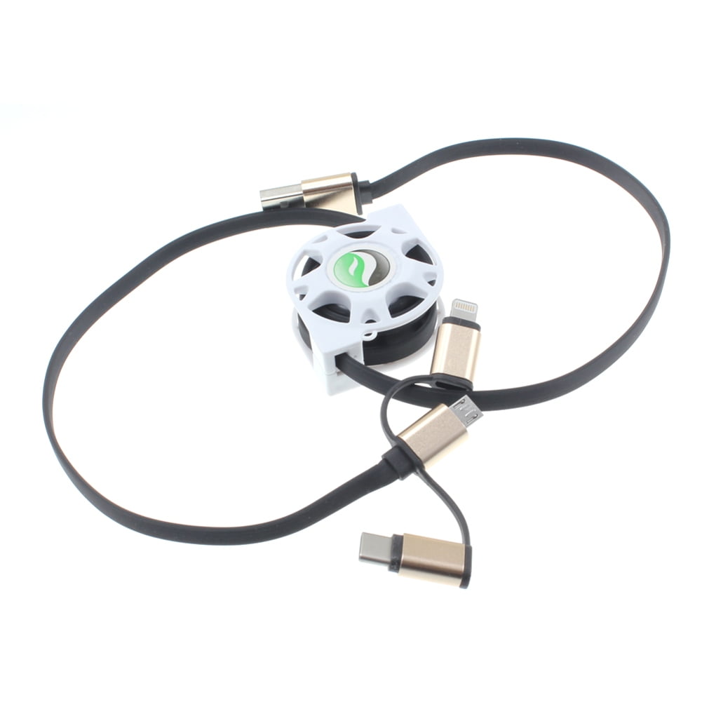 Retractable USB Cable for Cricket Icon 4/3 - Charger Power Cord 3-in-1 ...
