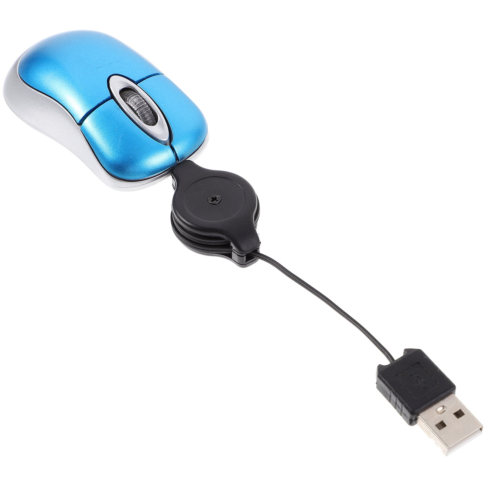Retractable USB Mouse Mini Computer for Laptop Wired Mouses Work Travel ...