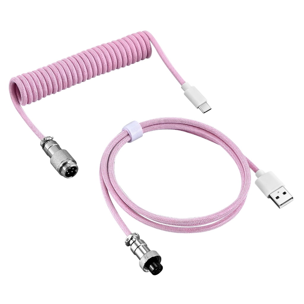 Retractable USB to USB C Cable For Mechanical Keyboard with Detachable ...