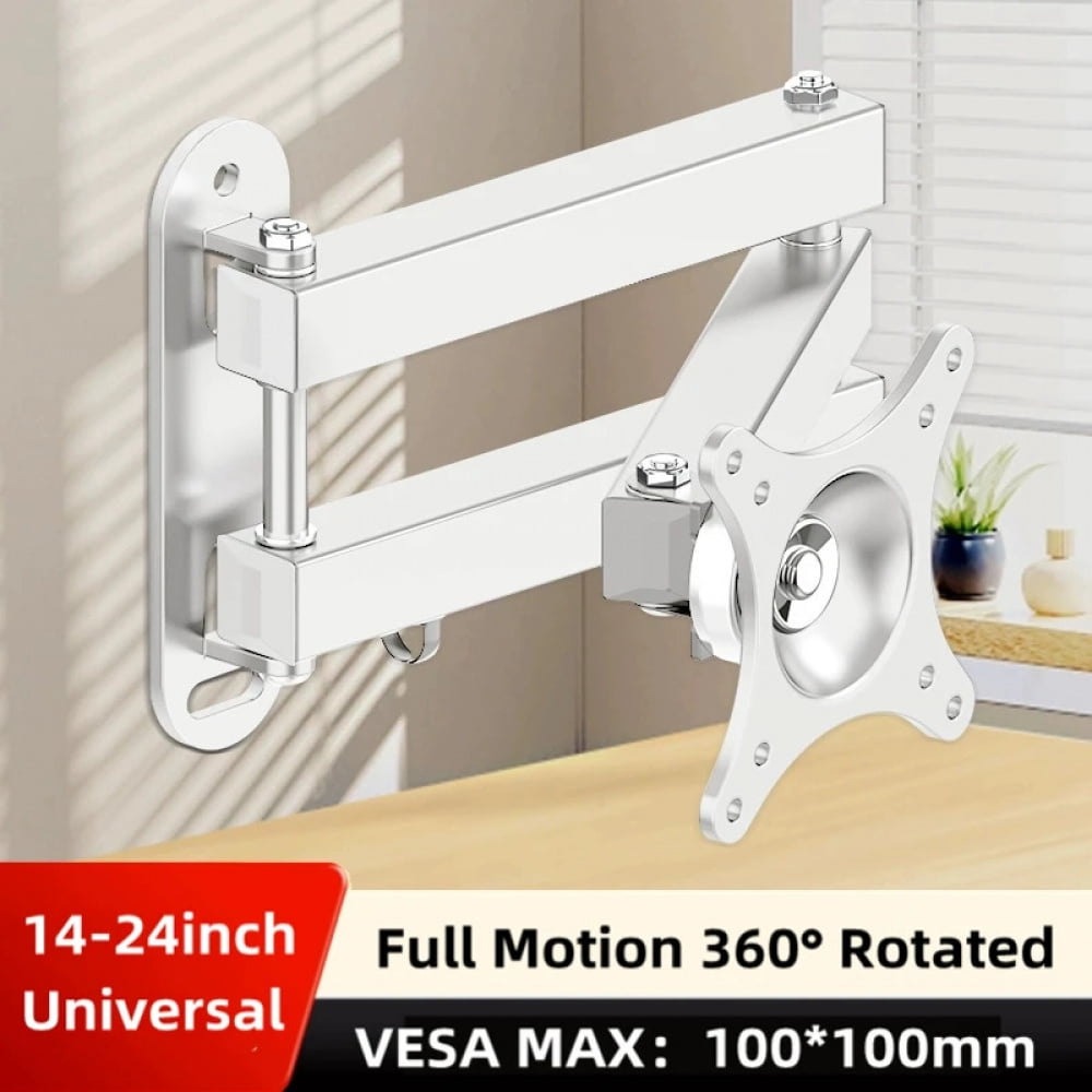Retractable Universal TV Mounts Wall Mount Bracket Load Up to 15KG For ...