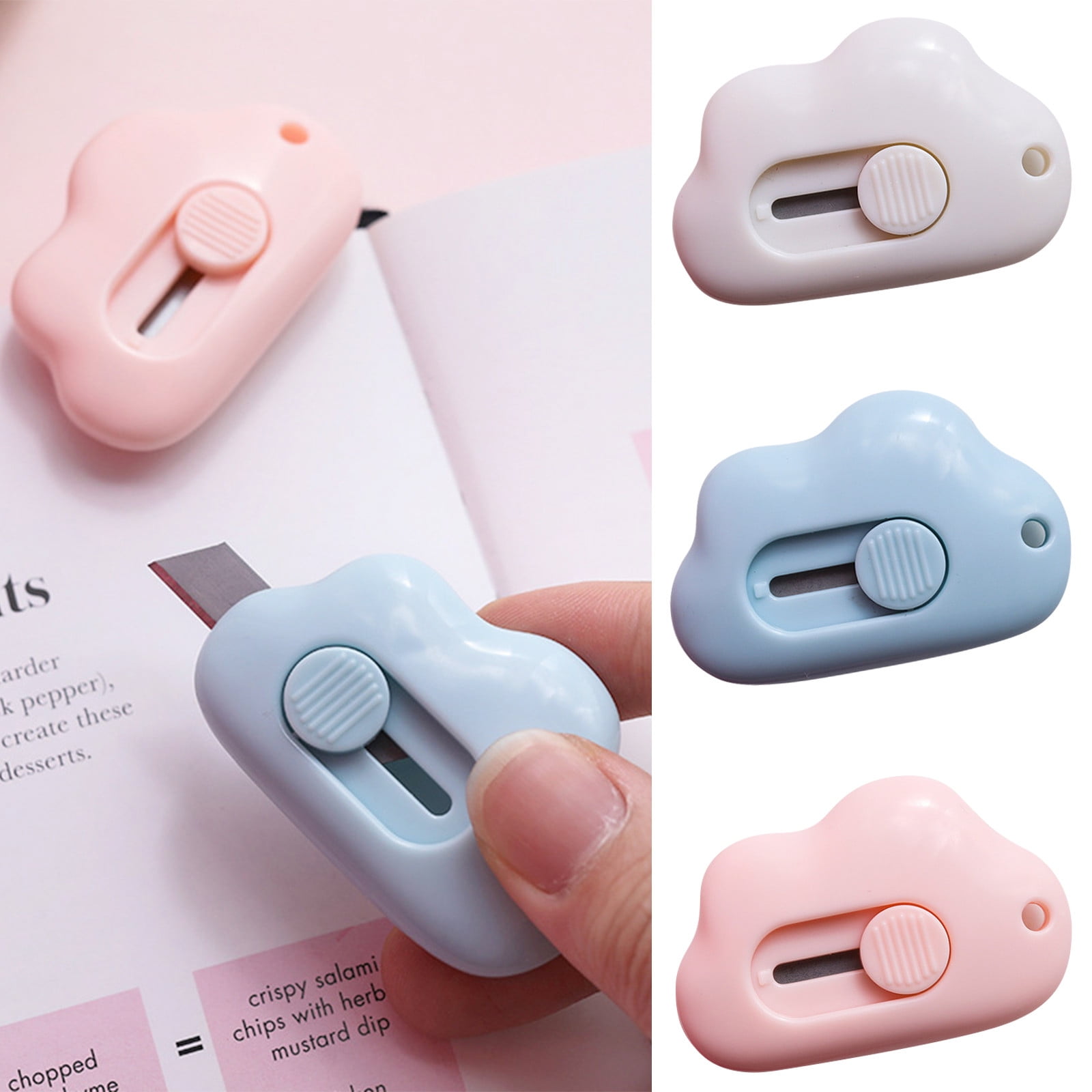 Retractable Utility Knife, Cloud Shaped Mini Cute Art Knife Portable ...