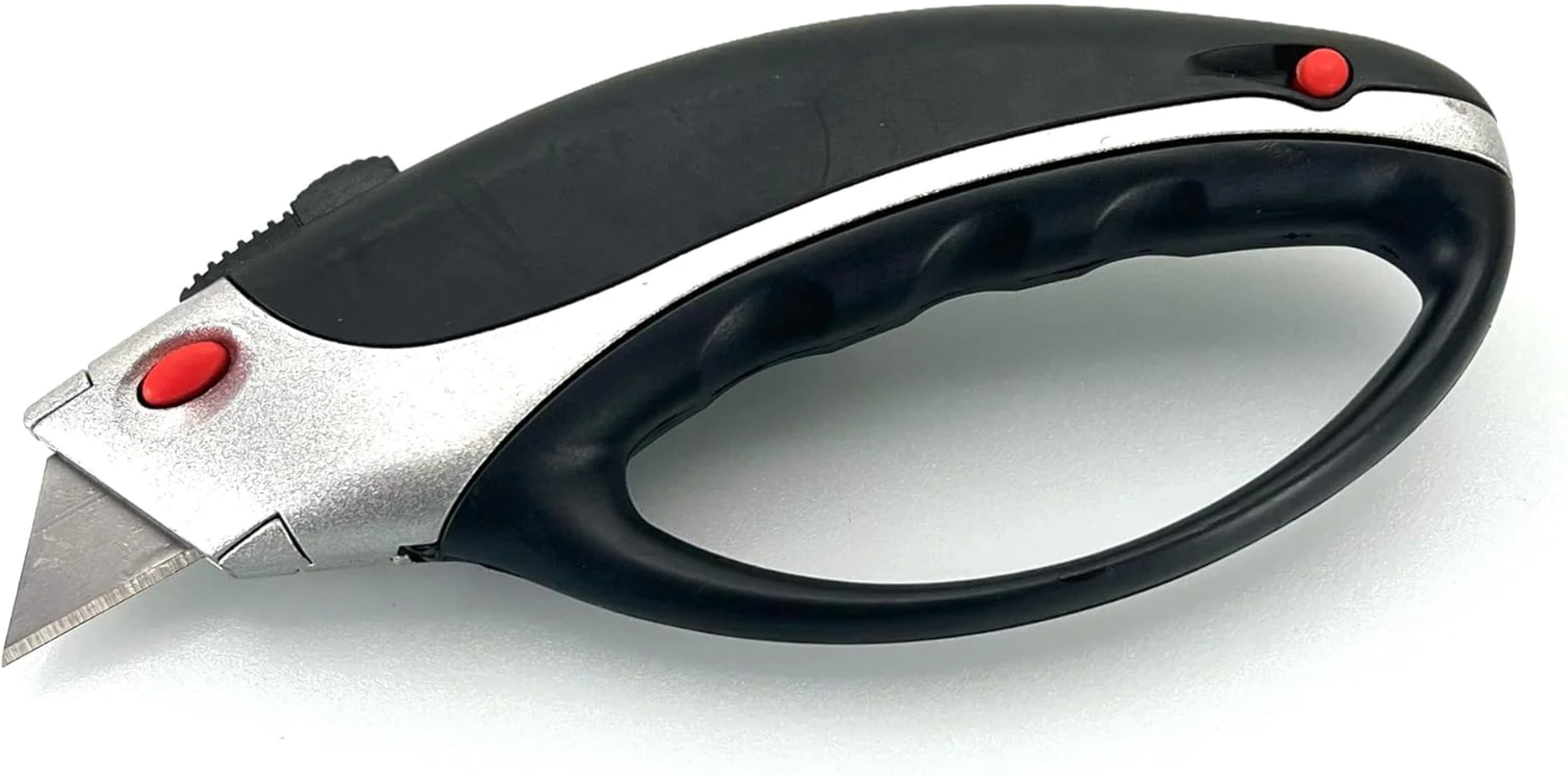 Retractable Utility Knife w/ Hand Guard - Features Extra Blade Storage ...