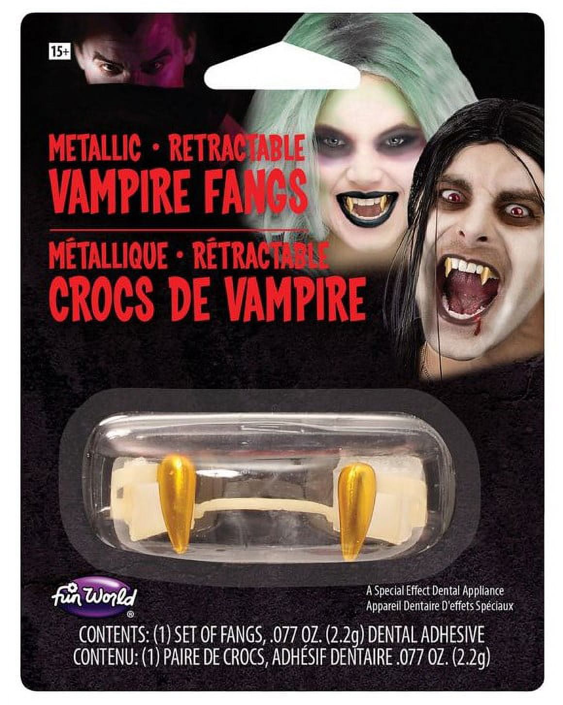 Retractable Vampire Teeth - Fangs - Costume Accessories - Adult Teen ...
