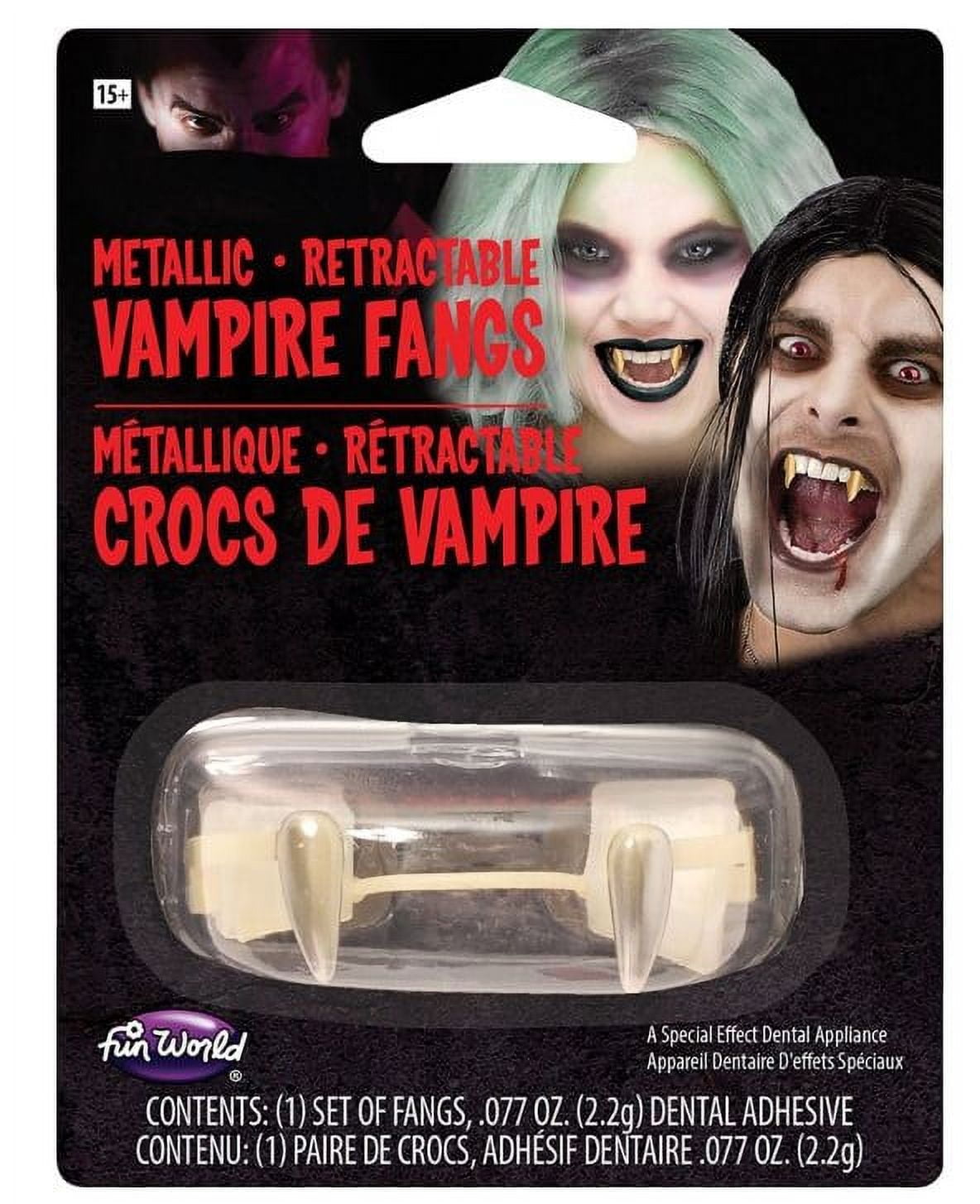Retractable Vampire Teeth - Fangs - Costume Accessories - Adult Teen ...