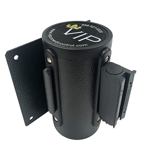 Retractable Wall Barrier With Tuff Tex Black Finished (156" Blk/Yel ...