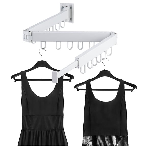 Retractable Wall-Mounted Clothes Drying Rack, Space-Saving Laundry ...