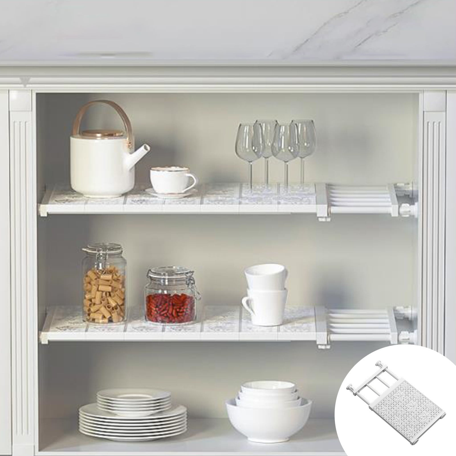 Retractable Wardrobe Compartment Divider, Kitchen Cabinet Shelf ...