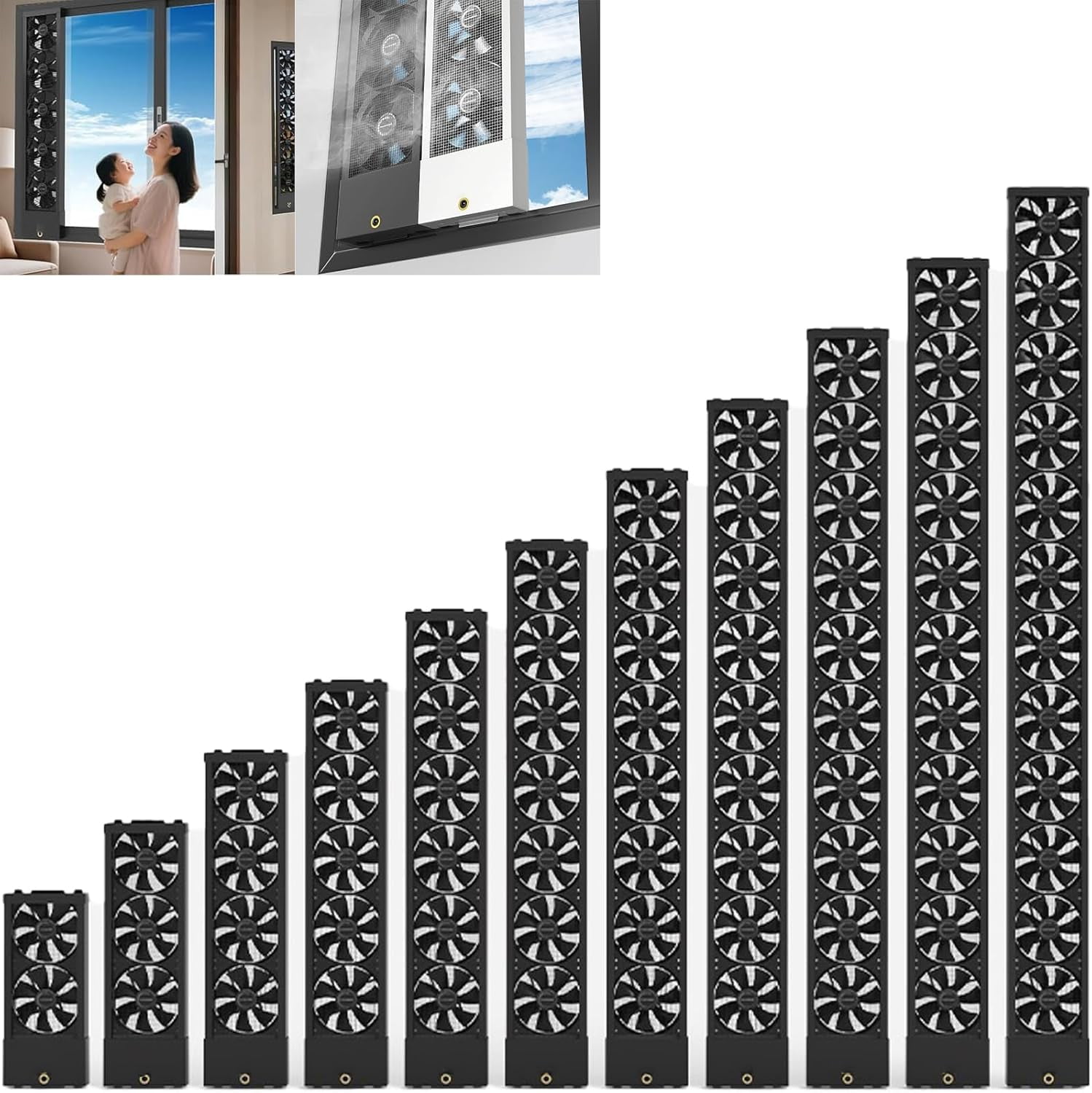 Retractable Window exhaust fan、No need to drill holesembed ded ...