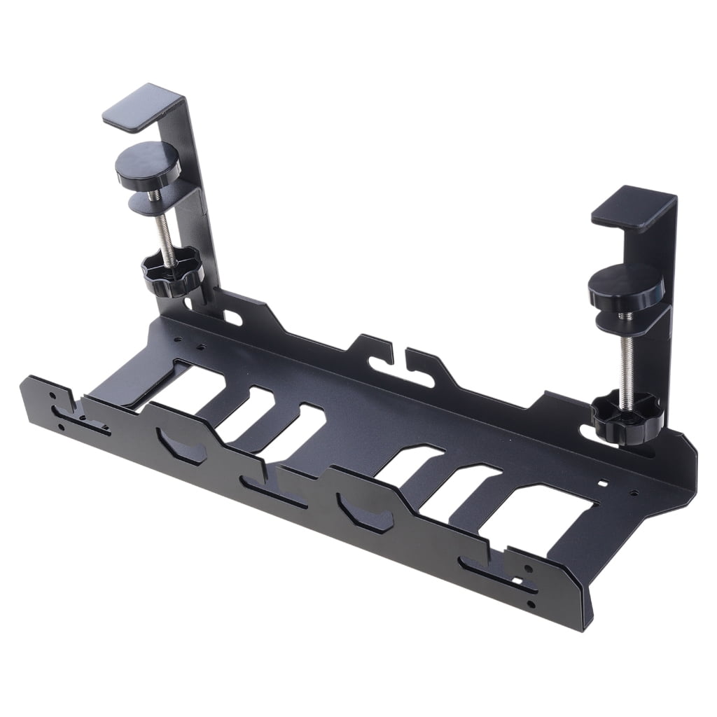 Retractable Wire Rack Under Desk Wires Organizer No Drilling Cable ...