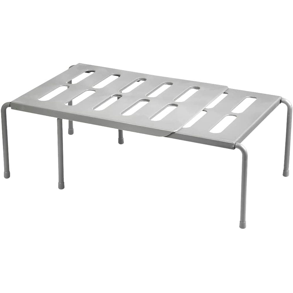 Retractable kitchen shelf gray storage shelf extendable cupboard shelf ...