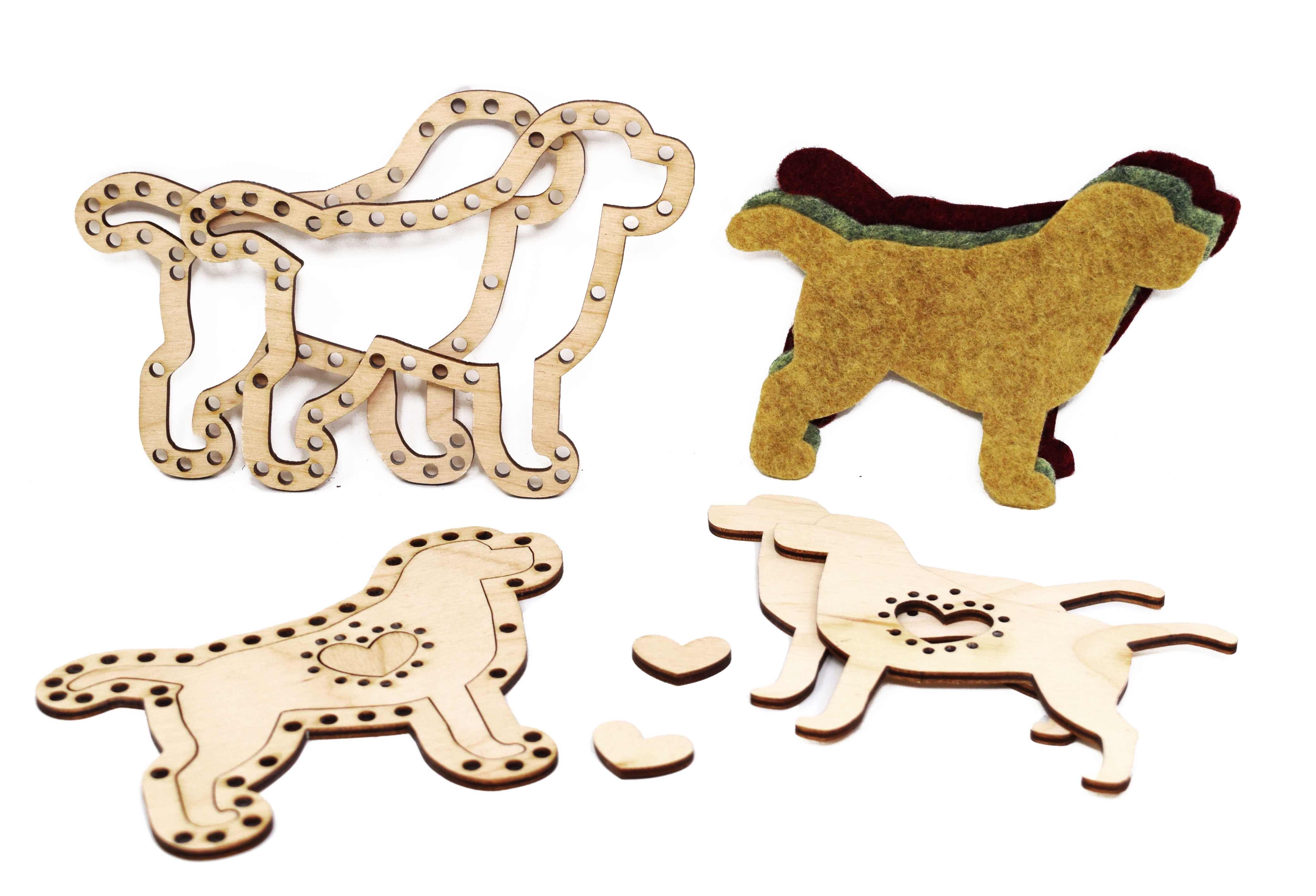 Retriever Dog - DIY Weaving loom Set - 3.5 x 4.5 inch ornament mini ...