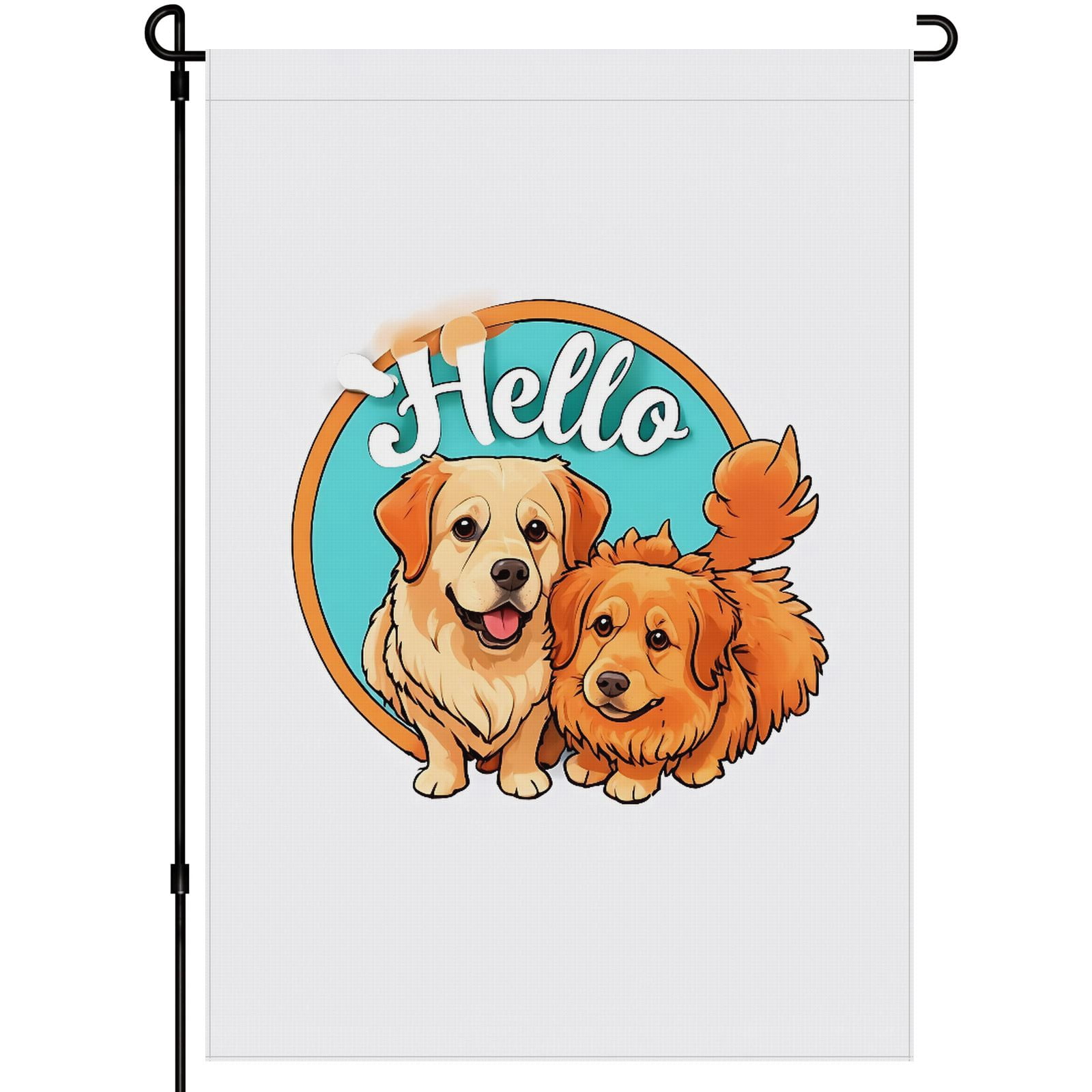 Retriever Dog Double Side Garden Flags for Patio Outdoor House Durable ...