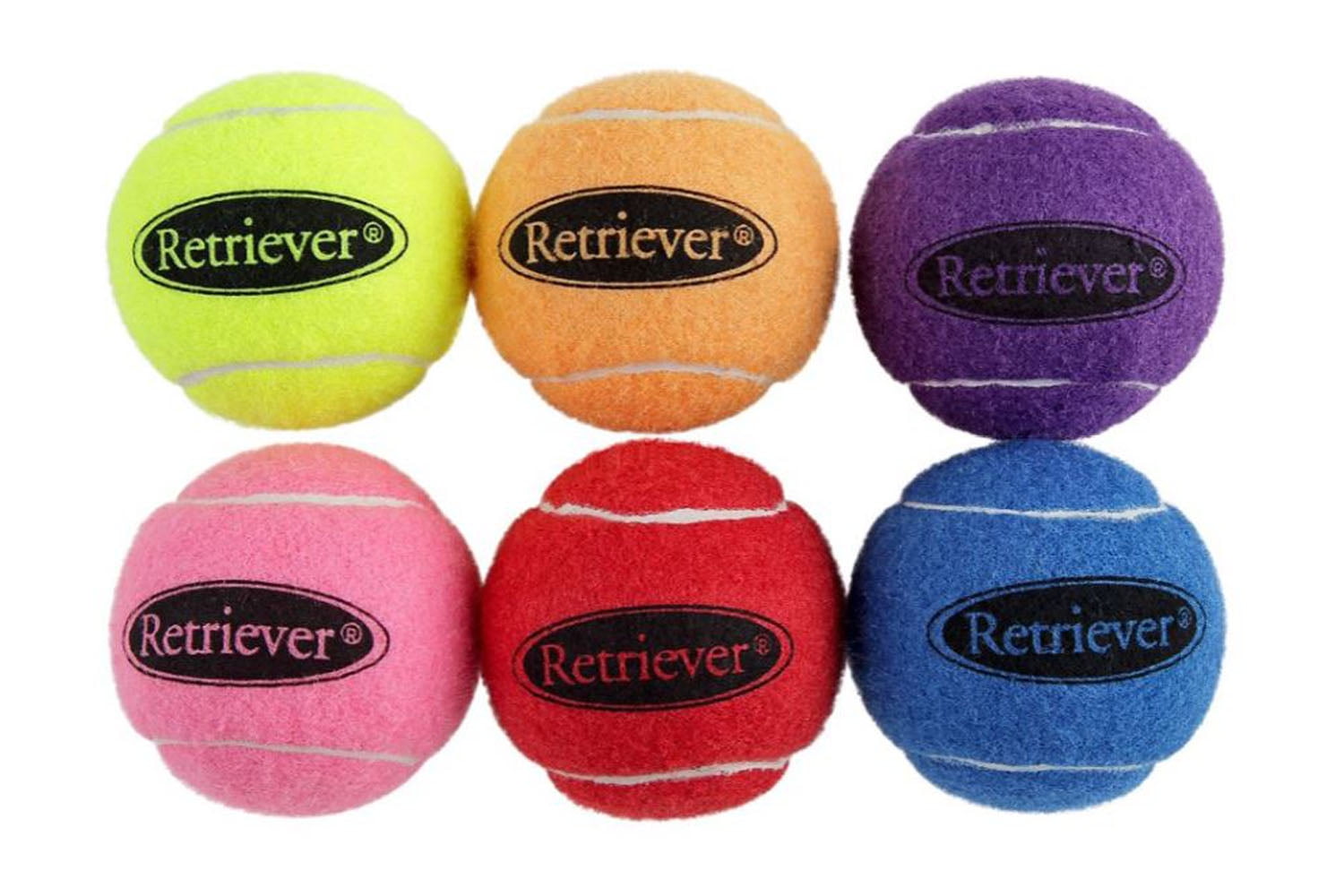 Retriever SY02506 2.5" Multicolored Tennis Ball Training Dog Toy, Pack ...