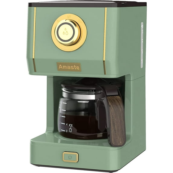Retro 12-Cup Programmable Coffee Maker With LED Display, Automatic Shut ...