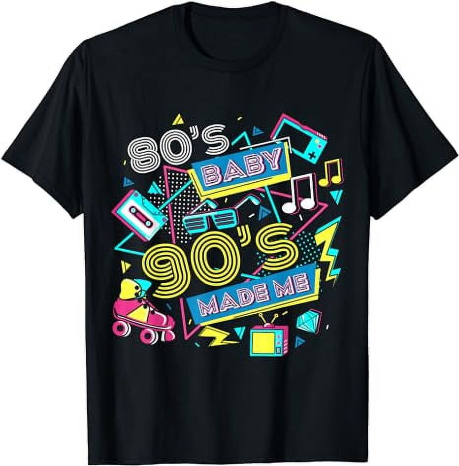 Retro 1980s 80's Baby 1990s 90's Made Me Vaporwave Nostalgia T-Shirt - Walmart.com