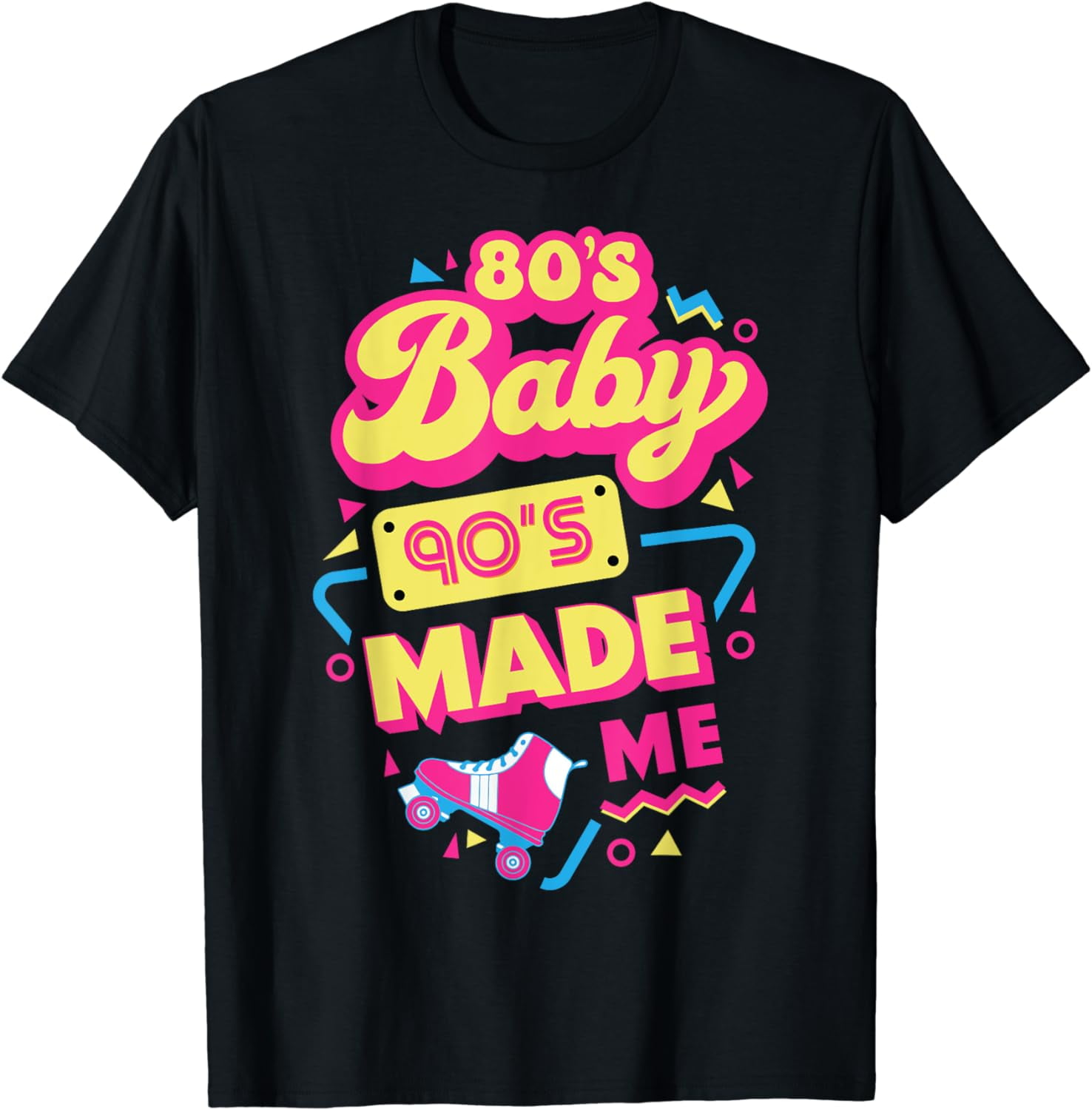 Retro 1980s 80's Baby 1990s 90's Made Me Vintage Nostalgia T-Shirt - Walmart.com