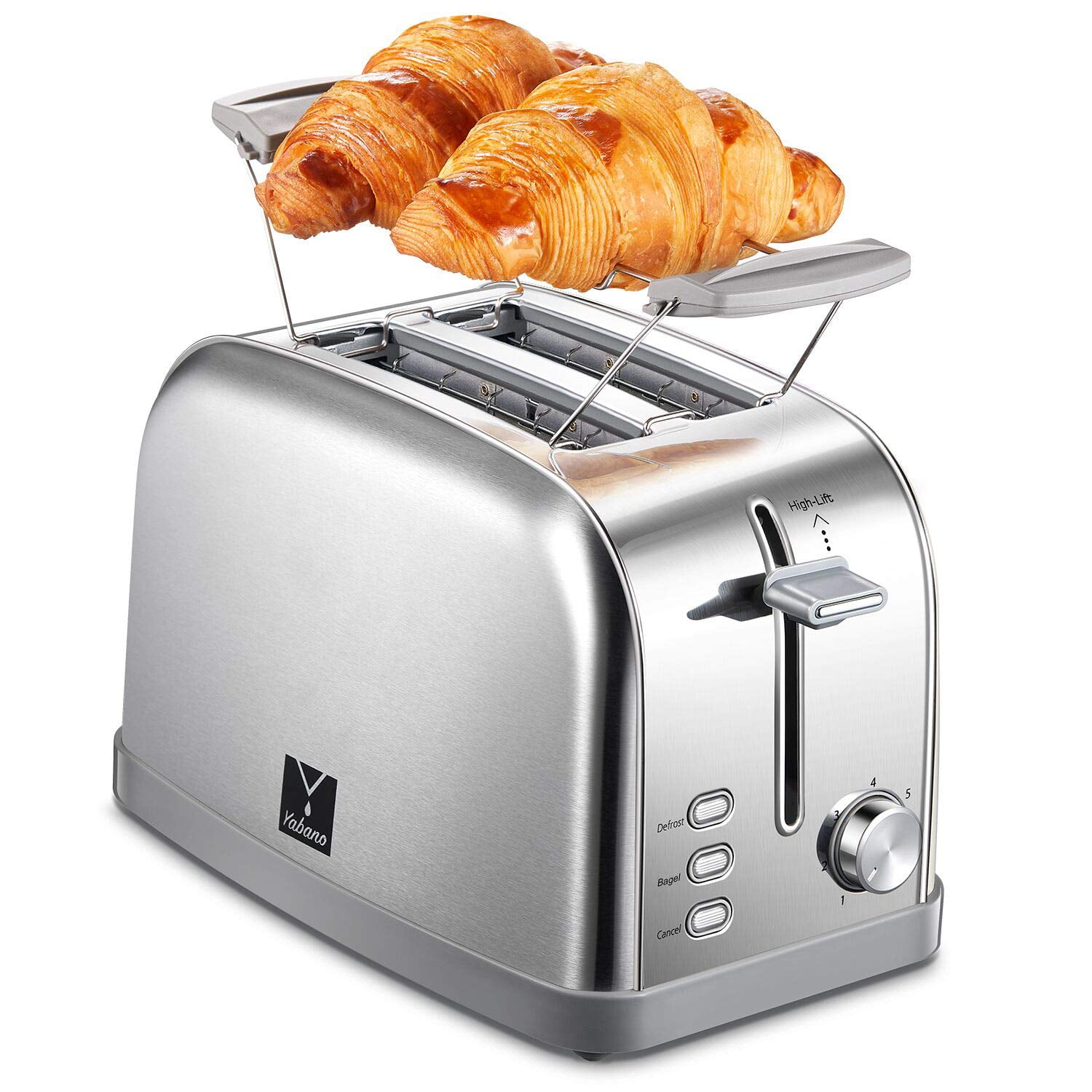 Retro 2 Slice Bagel Toaster, Extra Wide 1.4" Slots for Bagels Waffles Muffins, 7 Shade Settings ...