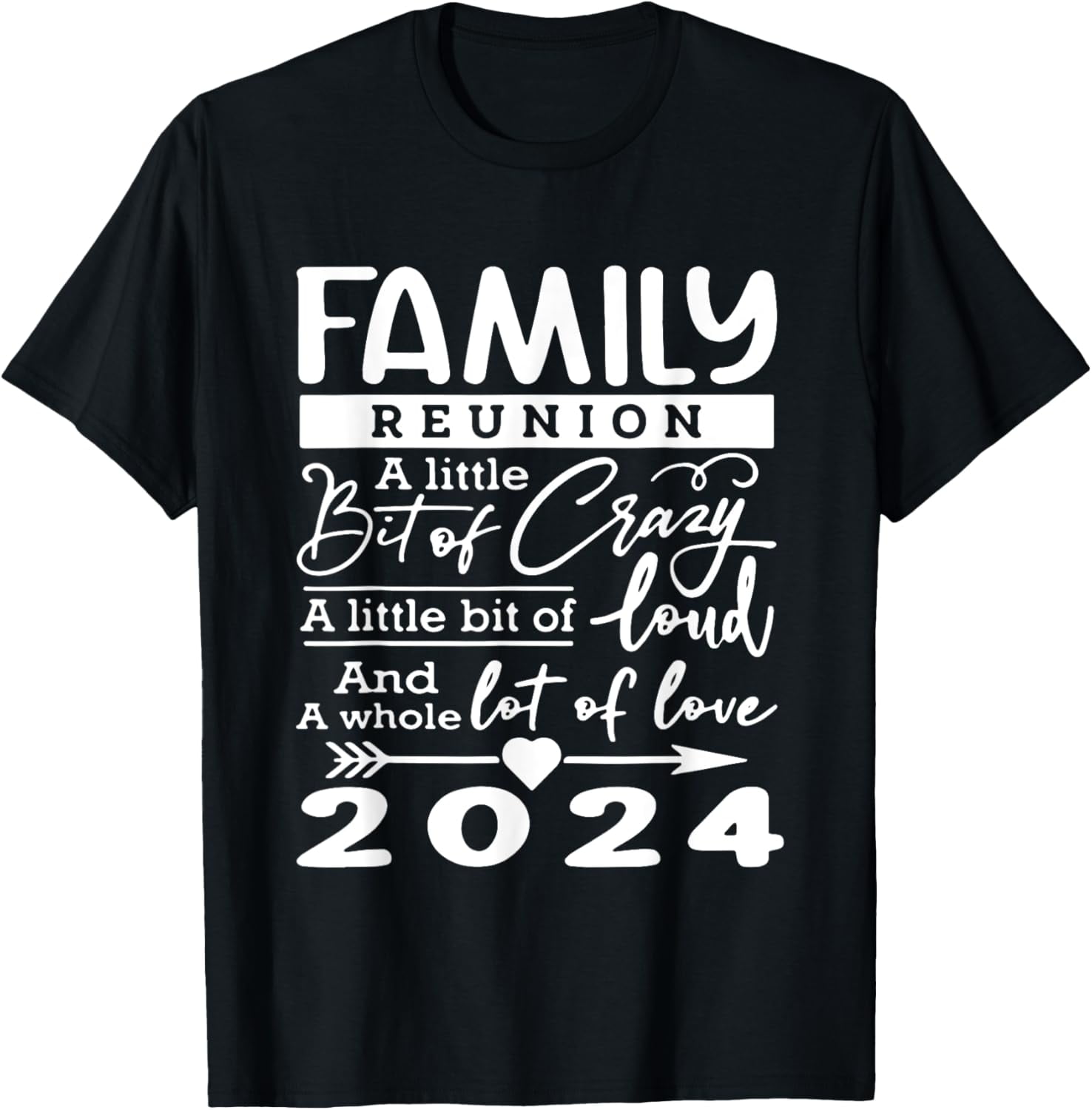 Retro 2024 Family Reunion A Little Bit Of Crazy Funny Family T-ShirtMen ...