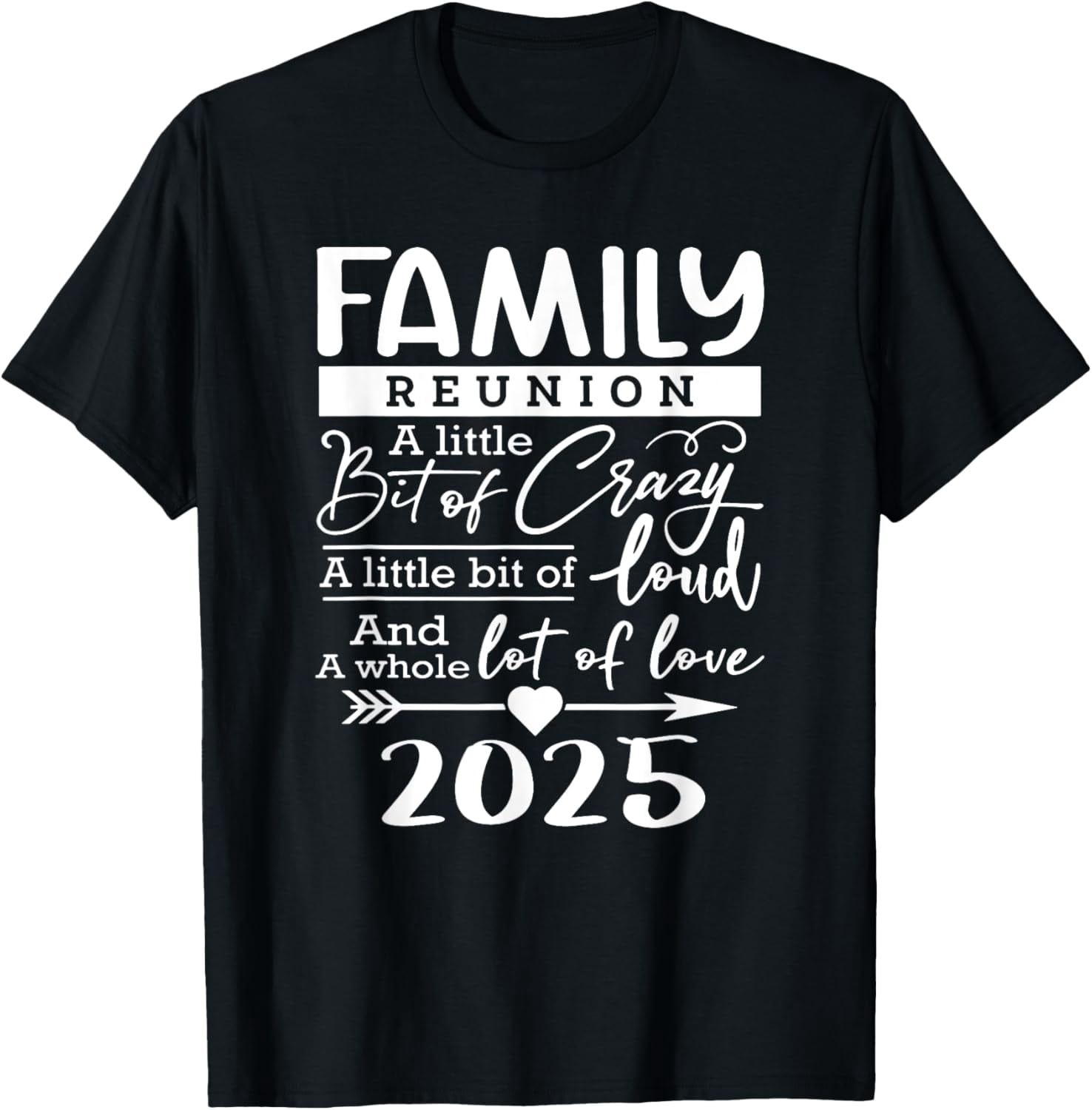 Retro 2025 Family Reunion A Little Bit Of Crazy Funny Family T-Shirt ...