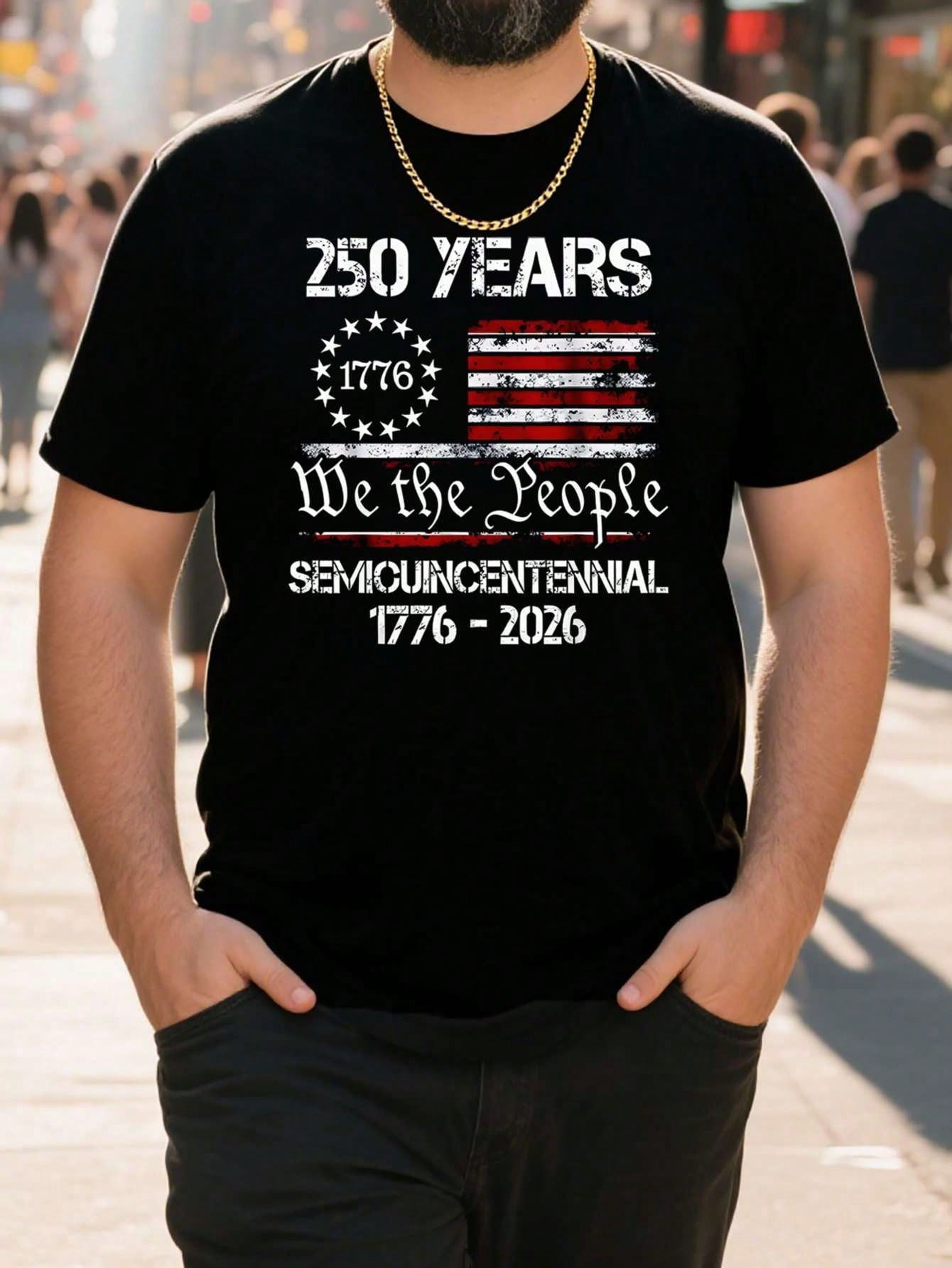 Retro 250 Years Semicuincentennial 1776-2026 We the People Men's ...