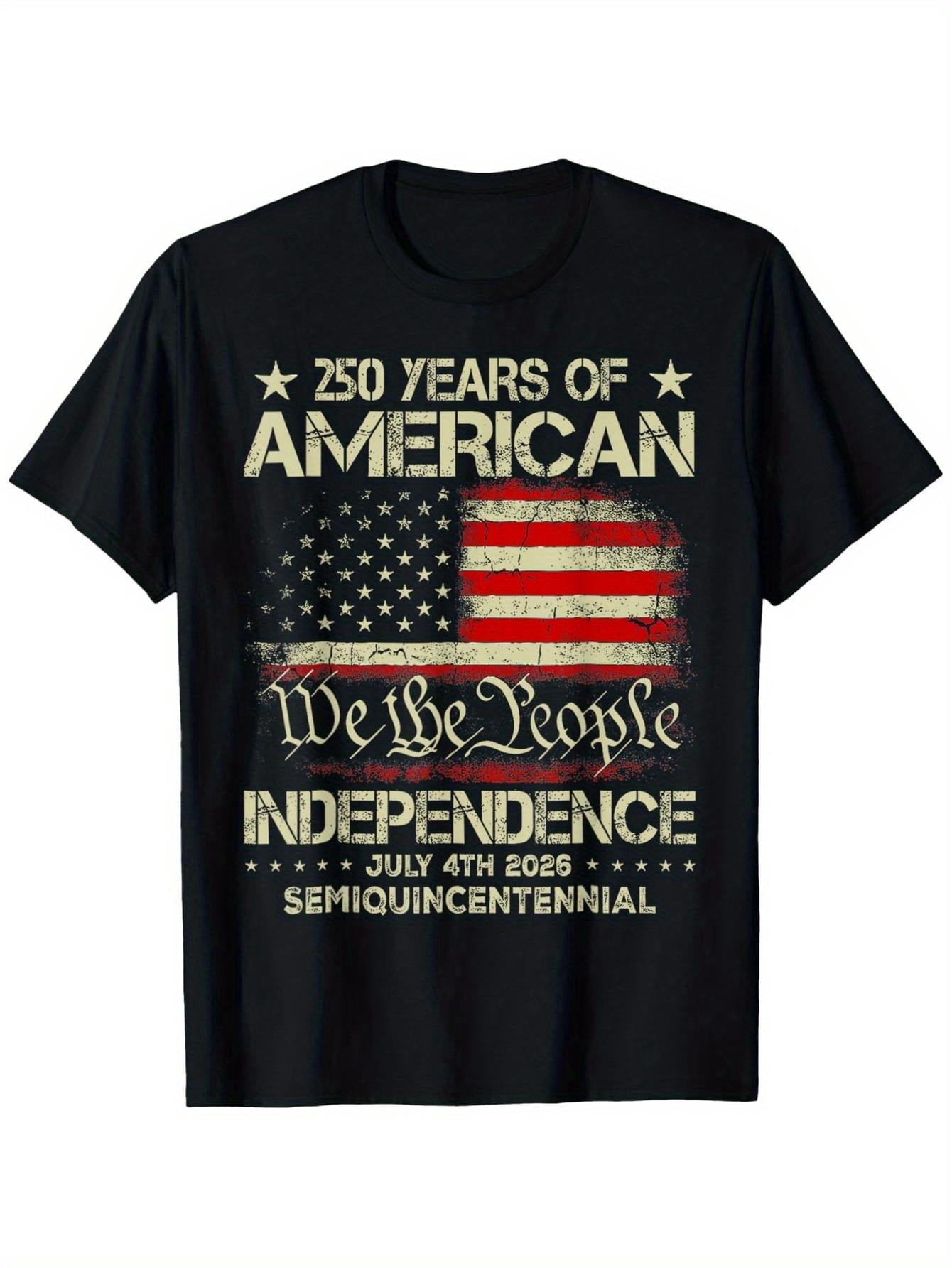 Retro 250 Years of American Independence T-Shirt July 4th 2026 ...
